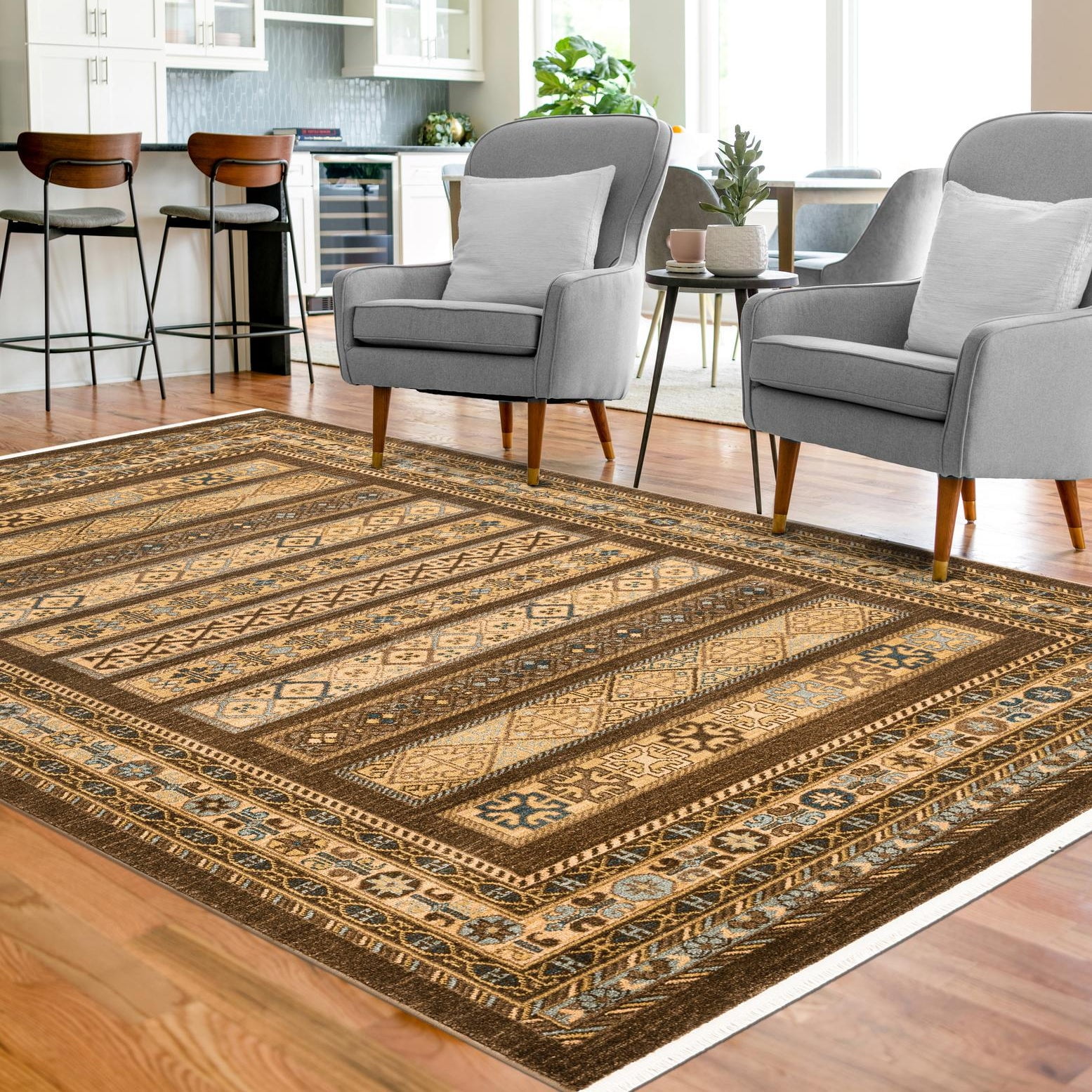 Unique Loom Fars Collection Area Rug - Pasadena (7' 1" x 10' Rectangle ...