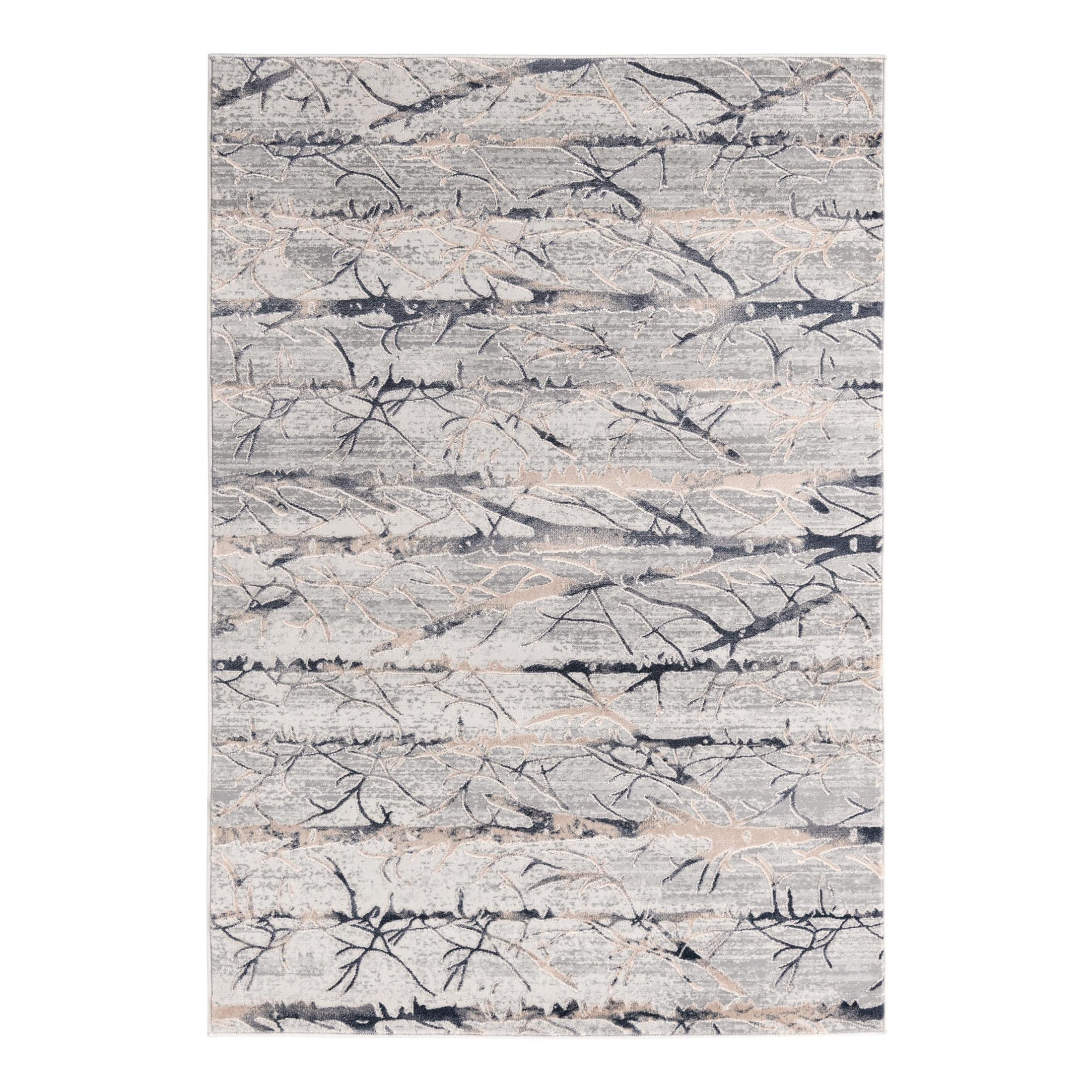 Unique Loom Finsbury Collection Area Rug - Anne (4' x 6' Rectangle Gray ...