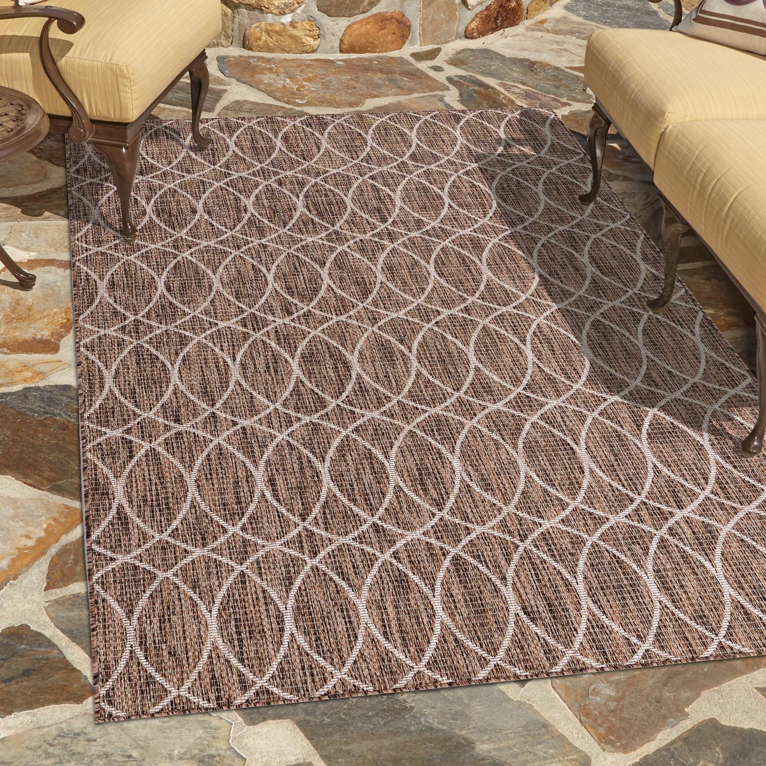 Unique Loom Outdoor Trellis Collection Area Rug - Gitter (3' 1" x 5' 3 ...