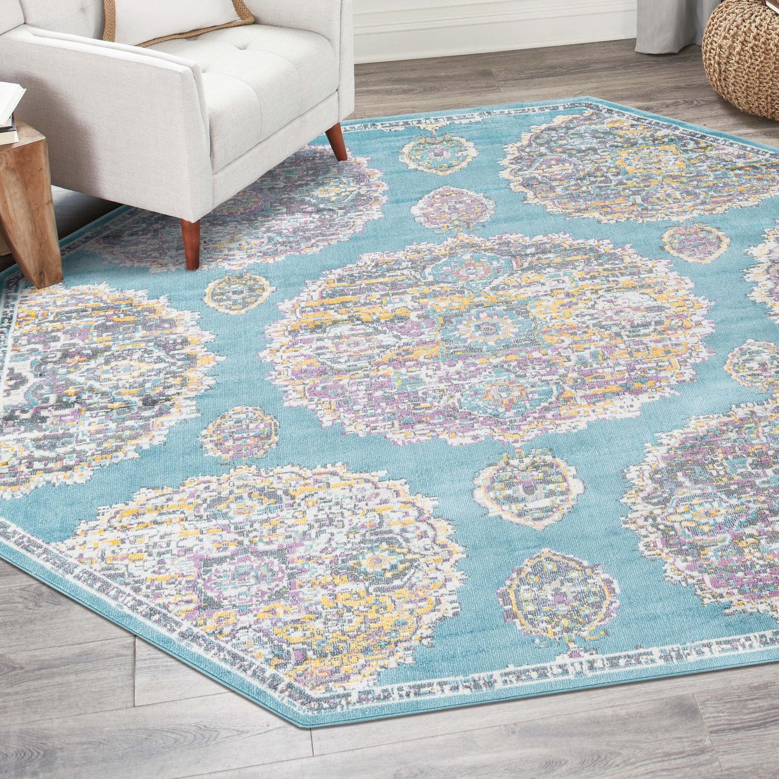 Unique Loom Paragon Collection Area Rug - Grayson (6' Octagon Blue ...
