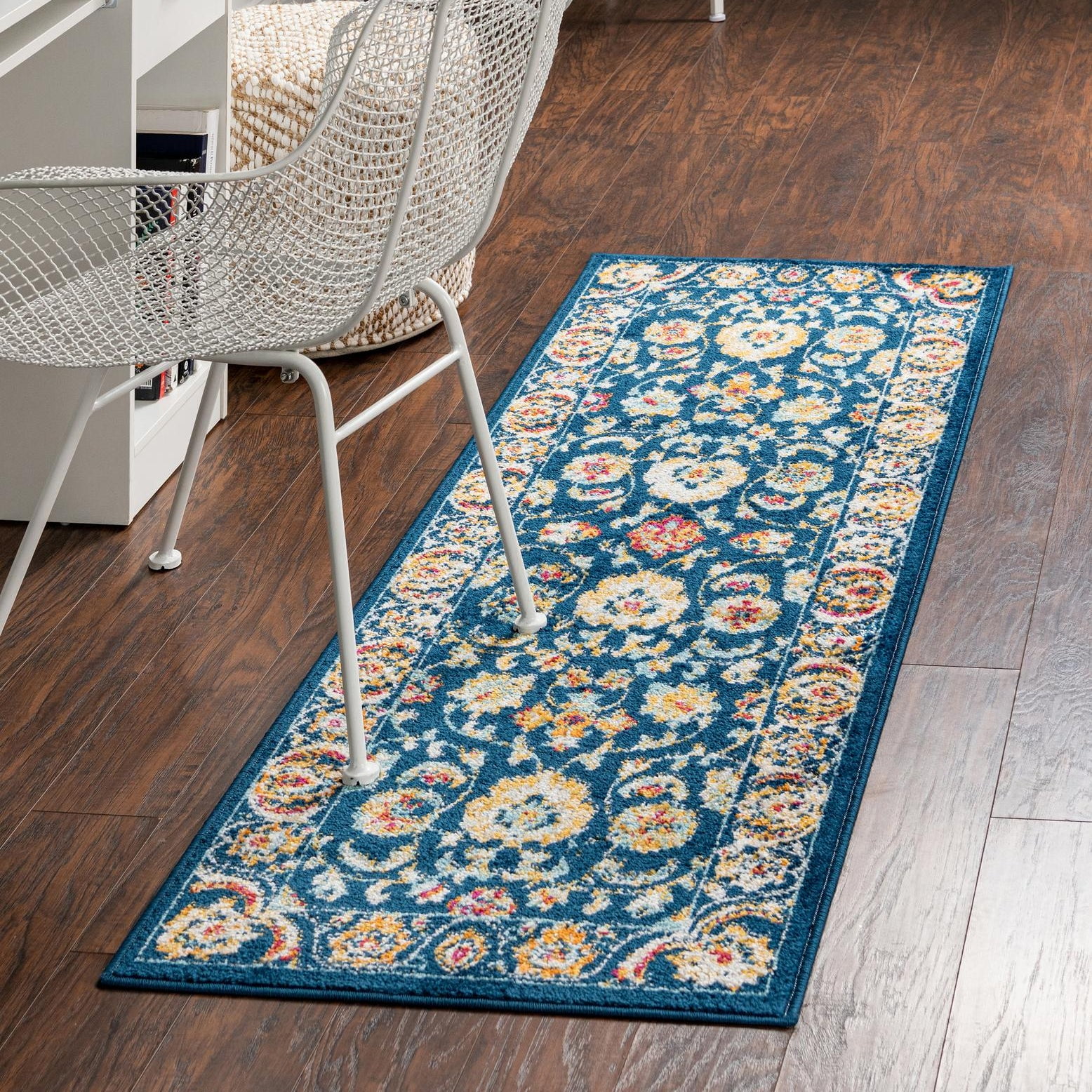 Unique Loom Aurelia Collection Area Rug - Hadrian (2' x 6' Runner Navy ...