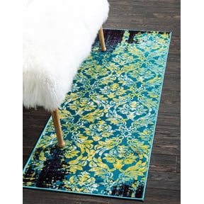 Unique Loom Floral Metro Contemporary Floral Area Rug or Runner ...