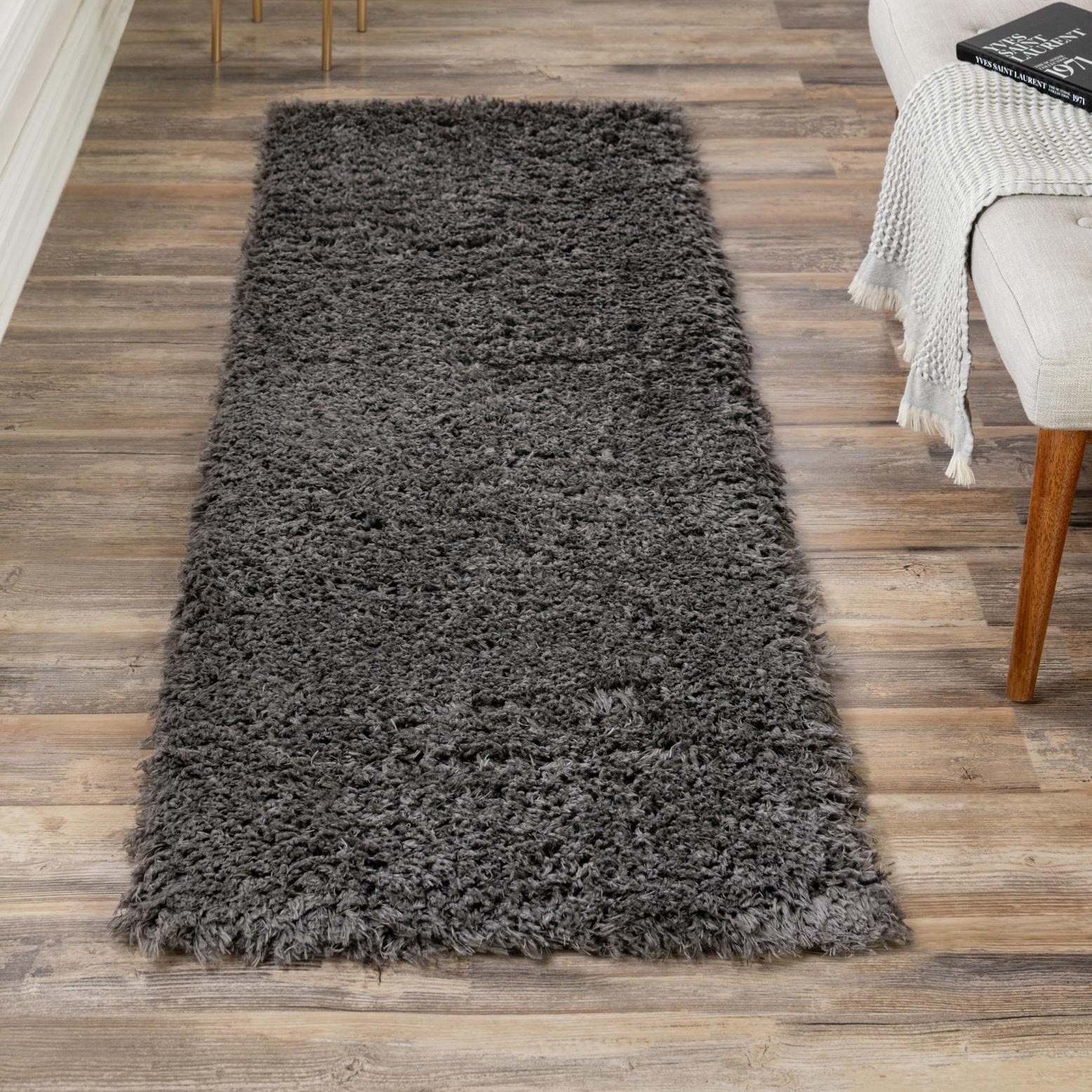 Unique Loom Infinity Shag Collection Area Rug - Jinko (2' x 6' 5 ...
