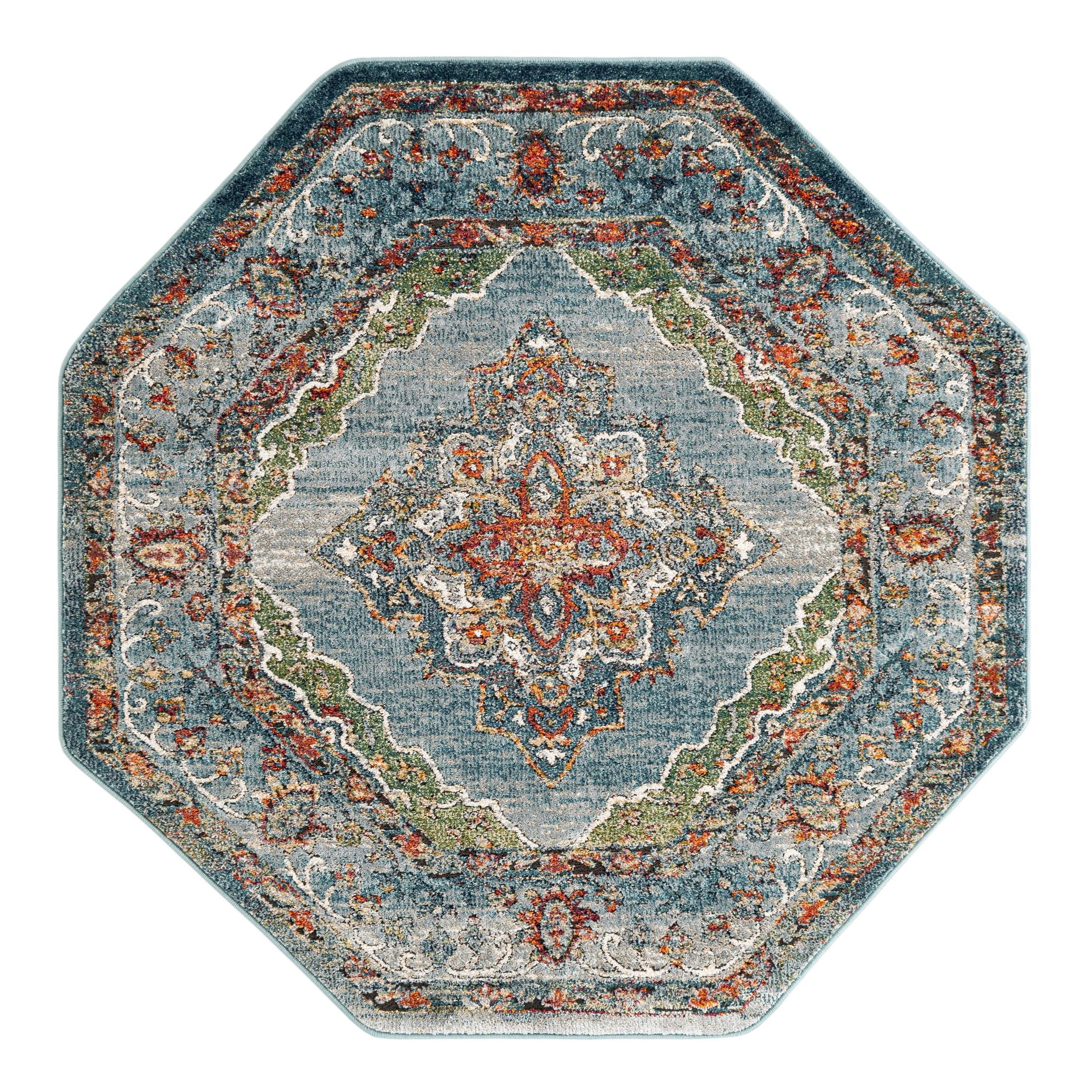 Unique Loom Isabella Collection Area Rug - Rossellini (5' 1" Octagon ...