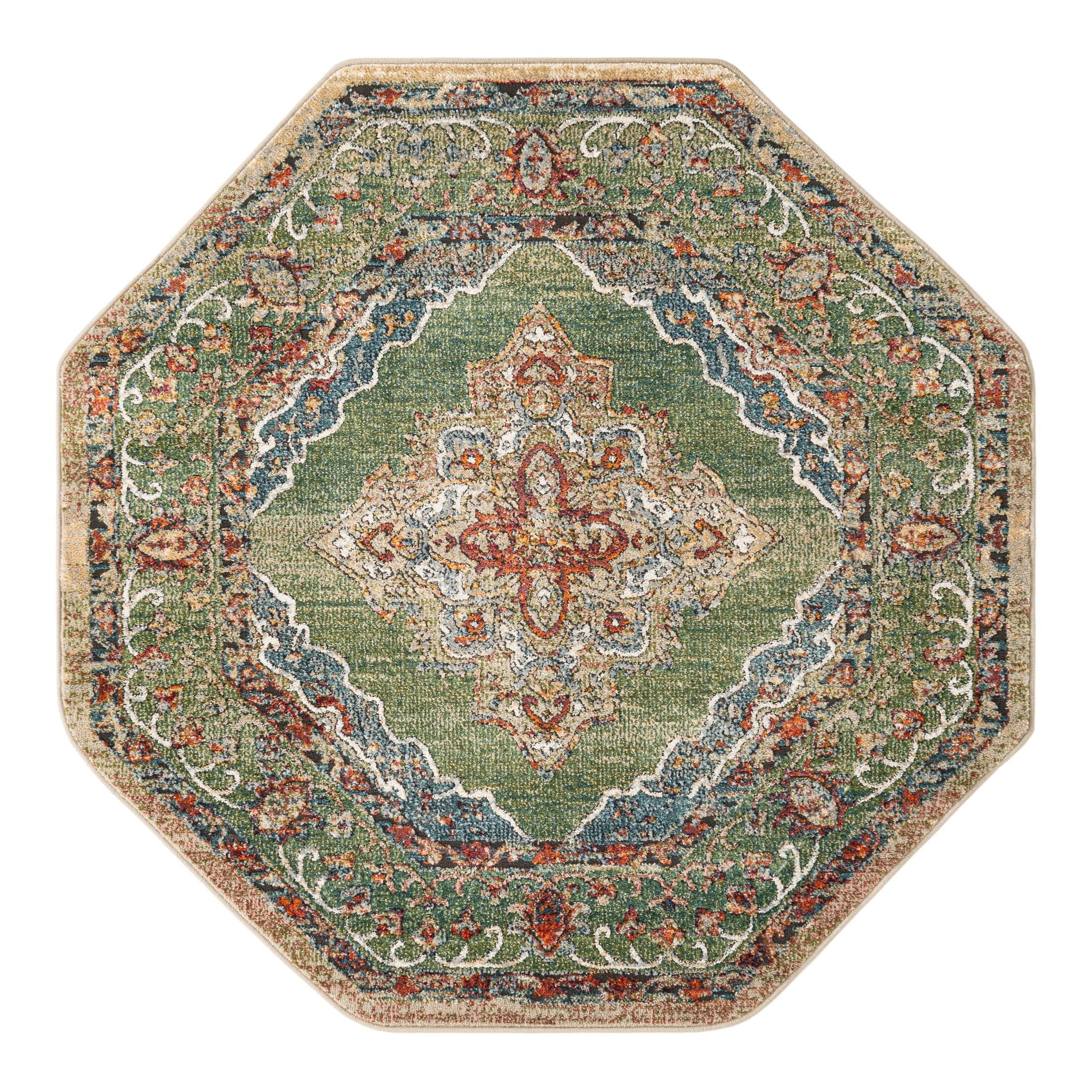 Unique Loom Isabella Collection Area Rug - Rossellini (5' 1" Octagon ...