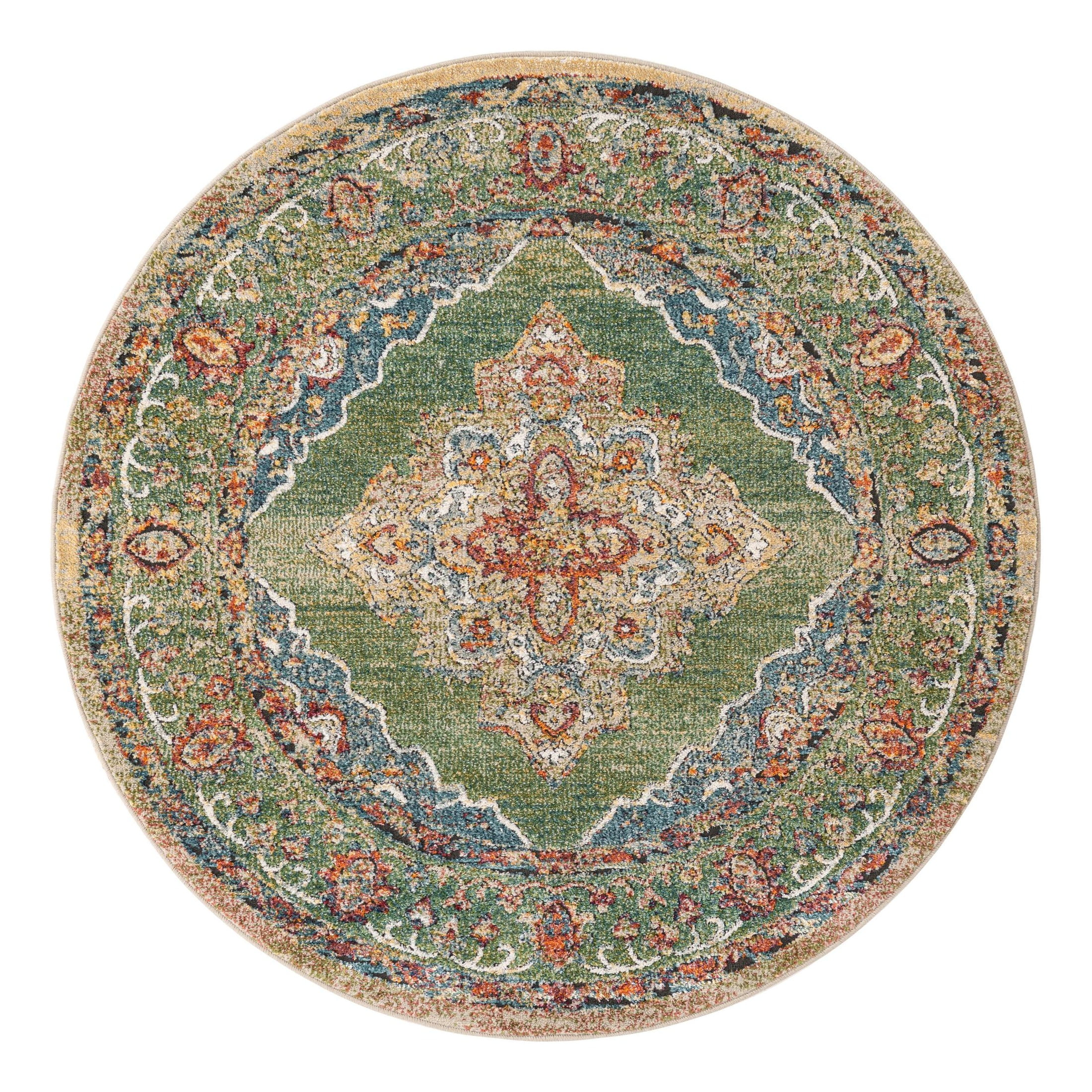Unique Loom Isabella Collection Area Rug - Rossellini (5' 1" Round ...
