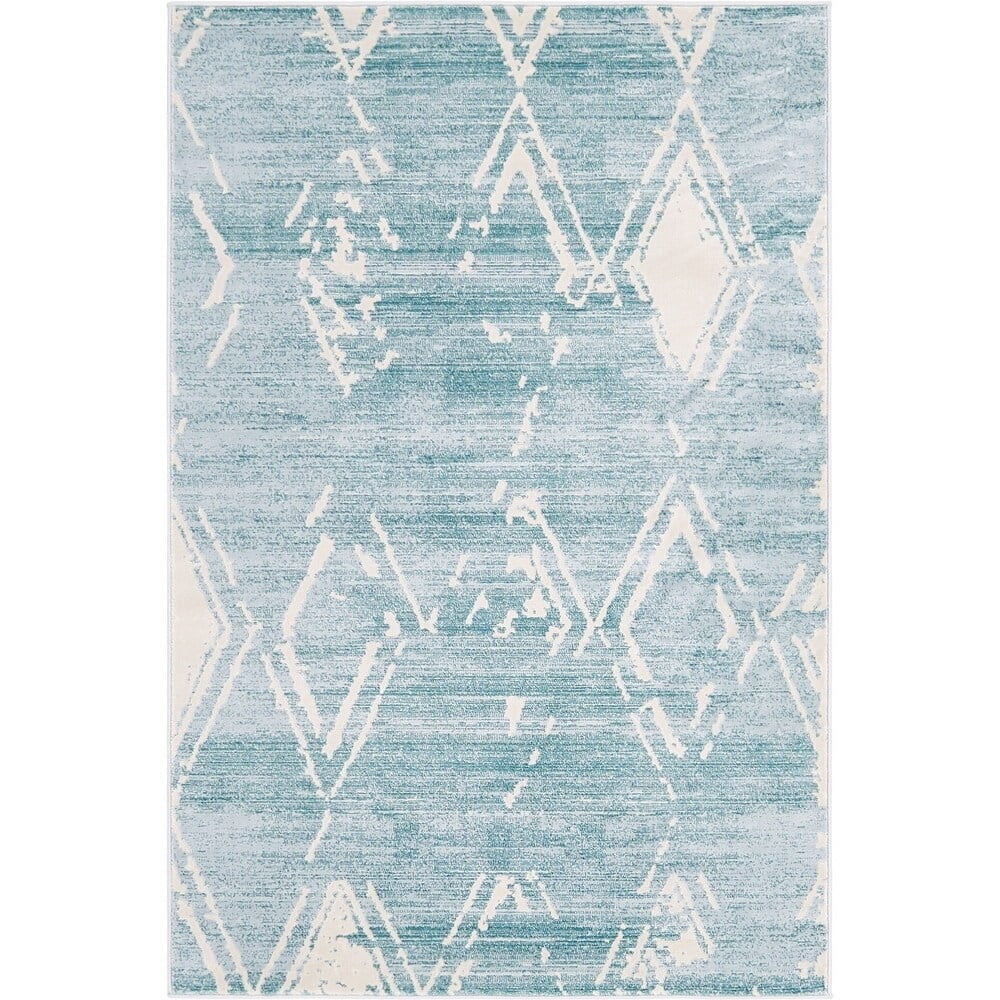 Unique Loom Jill Zarin Carnegie Hill Uptown Area Rug Turquoise 4' x 6 ... Unique Loom Jill Zarin Carnegie Hill Uptown Area Rug Turquoise 4' x 6 ...