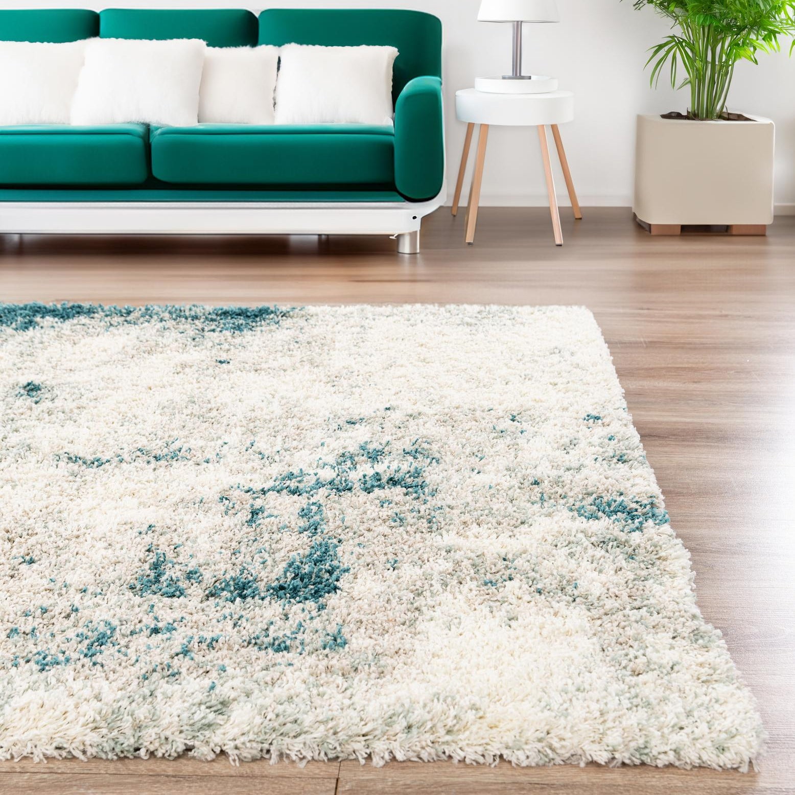 Unique Loom Soft Touch Shag Collection Area Rug - Kofi (5' 1" Square ...