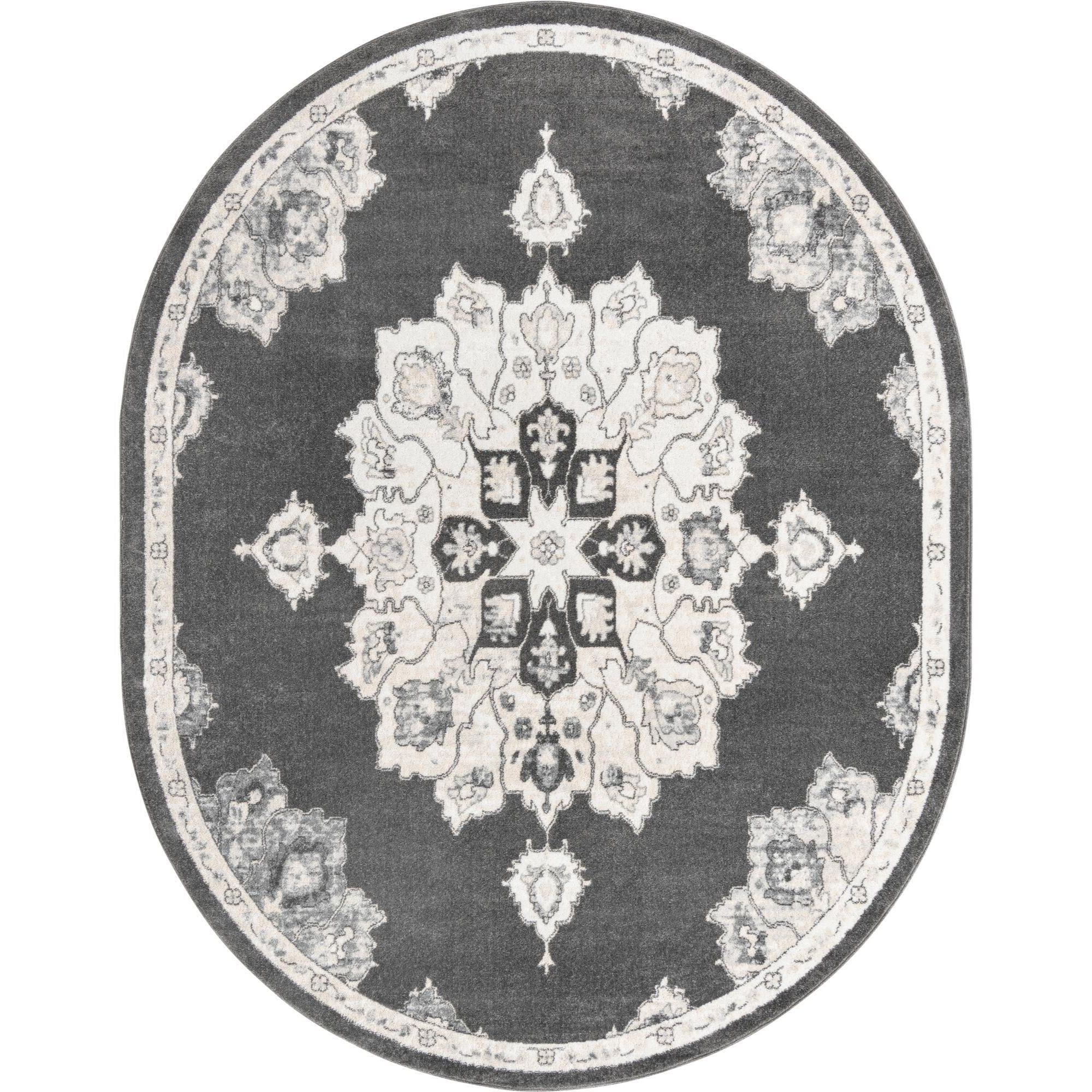 Unique Loom Parker Collection Area Rug - Kokulu (7' 10" x 10' Oval ...