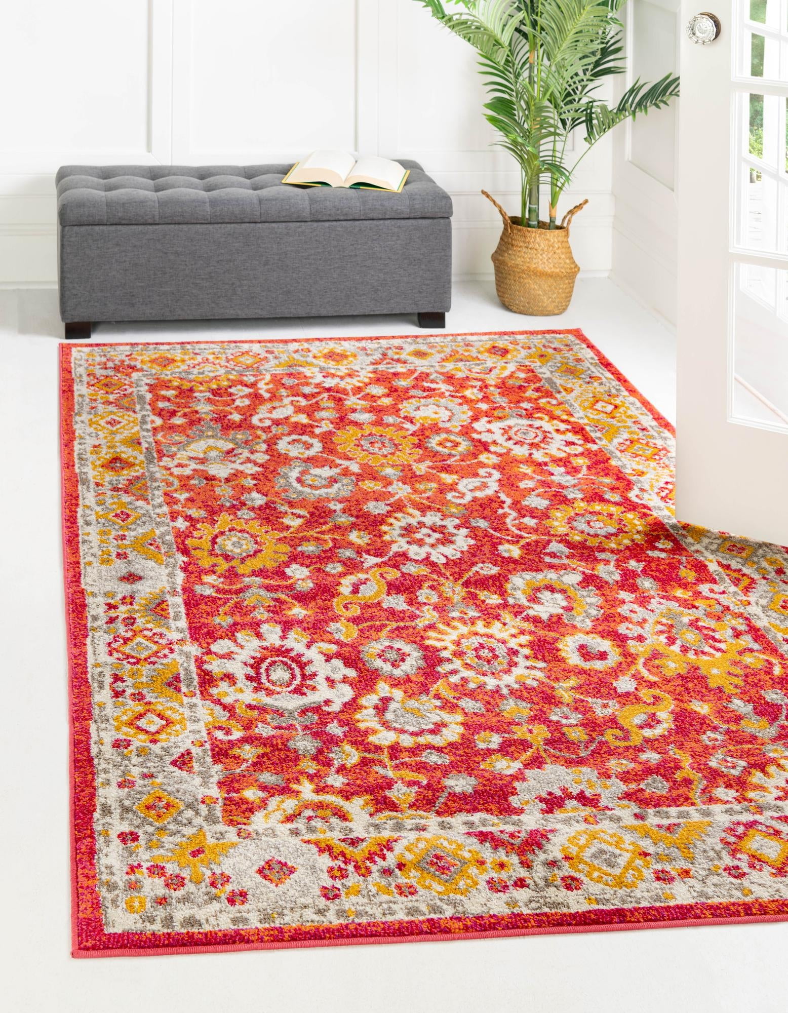 Unique Loom Krystle Penrose Rug Rust Red/Gold 2' 2" x 3' 1" Rectangle ...