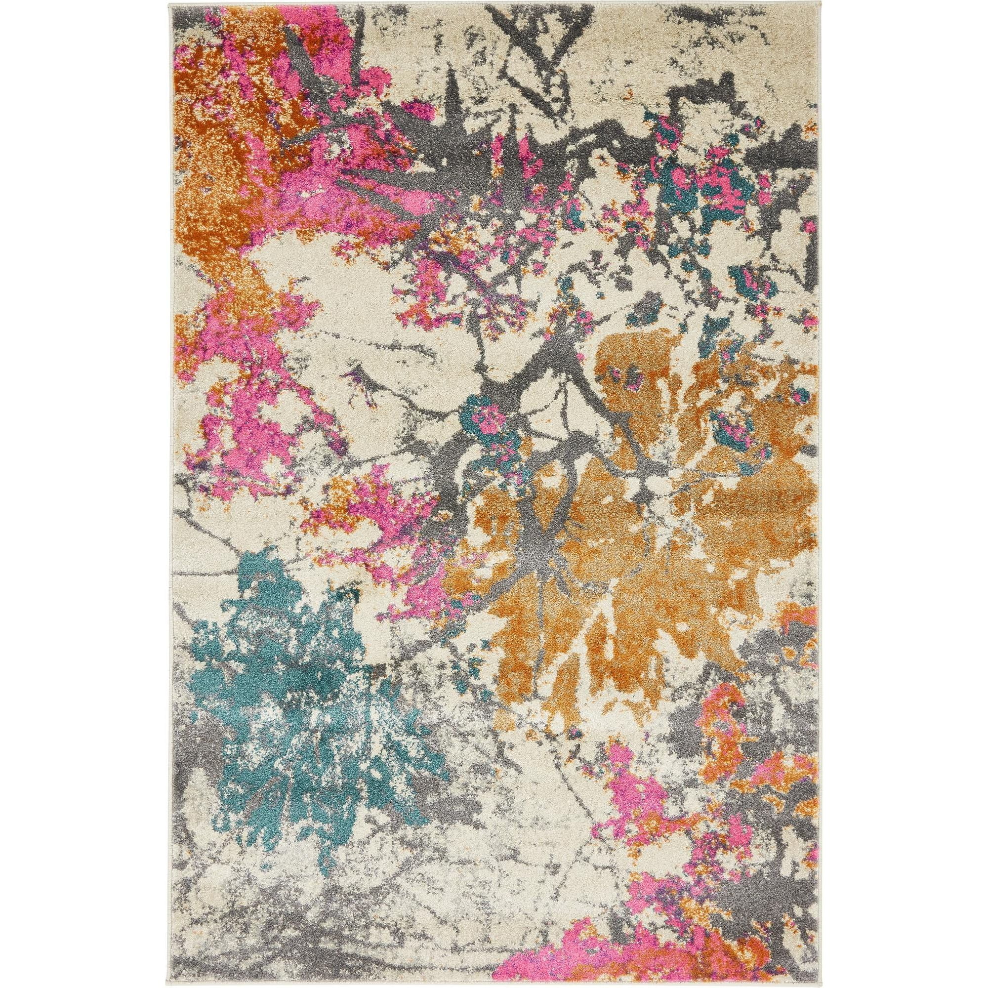 Unique Loom Lund Aurora Contemporary Abstract Area Rug or Runner ...