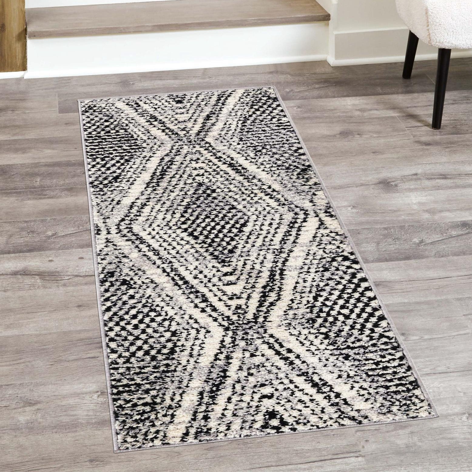 Unique Loom Tagine Collection Area Rug - Malika (2' x 5' Runner Black ...
