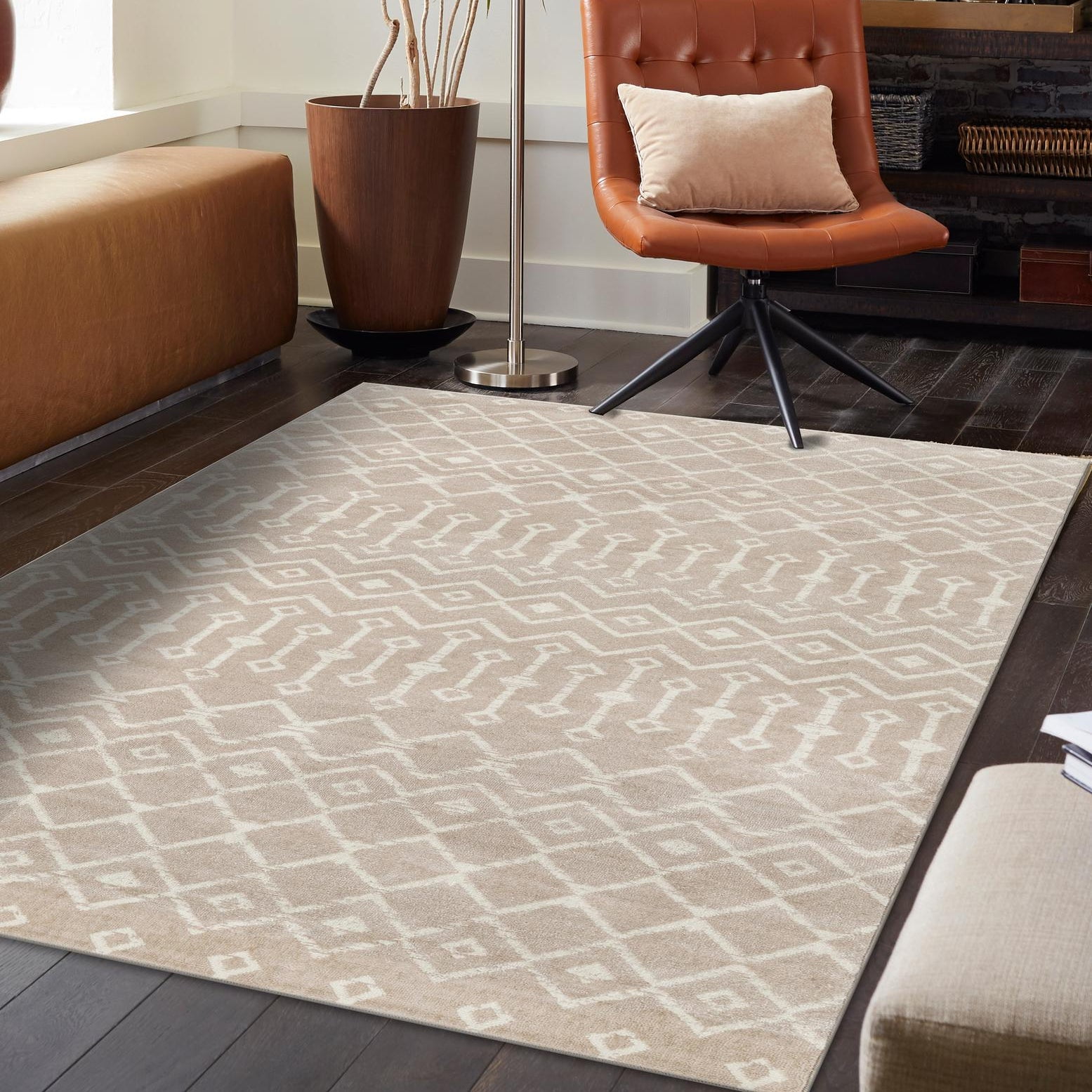 Unique Loom Moroccan Trellis Collection Area Rug - Mamounia (10' x 13 ...