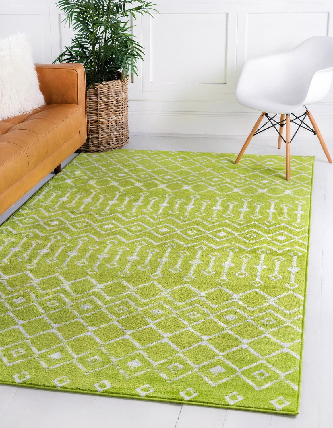 Unique Loom Moroccan Trellis Rug, Green/Ivory (8' 0 x 11' 0) - Walmart.com