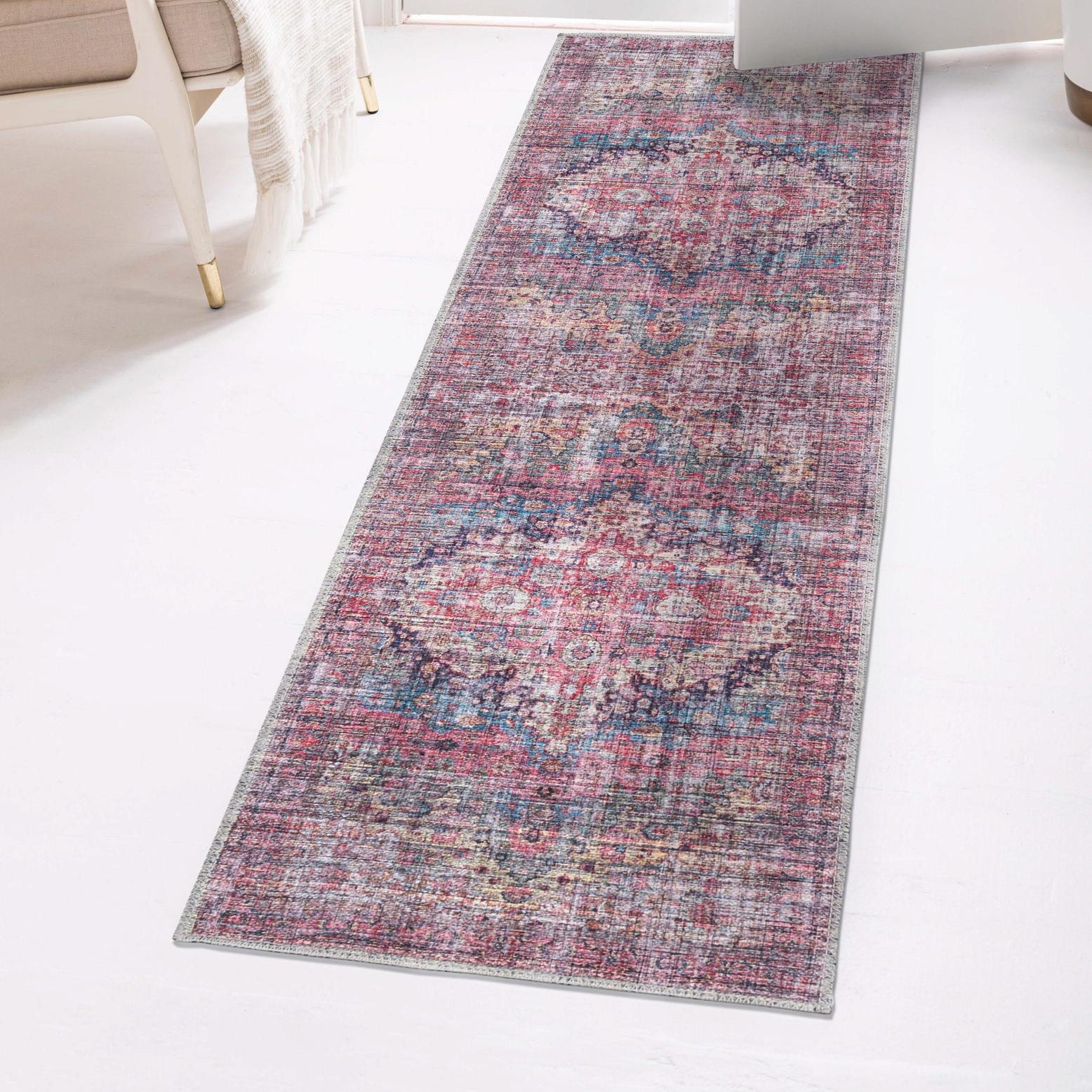 Unique Loom Mangata Collection Area Rug - Mary (2' x 5' Runner Multi ...