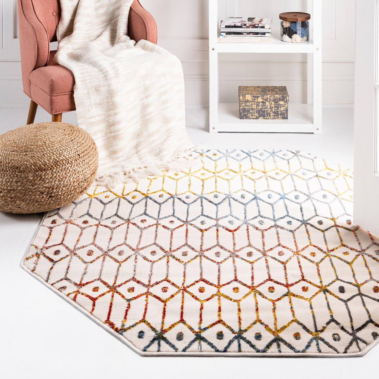 Unique Loom Matrix Trellis Collection Area Rug - Diamonds (5' 3 ...