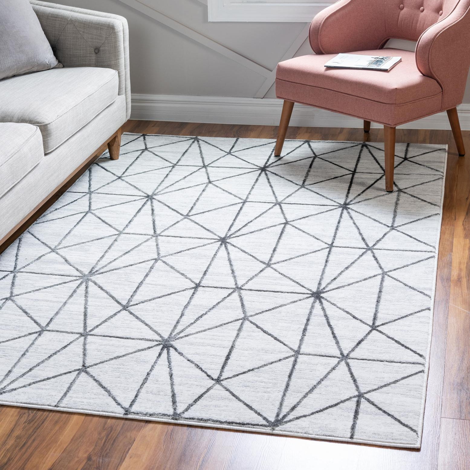 Unique Loom Matrix Trellis Collection Area Rug - Geometric (4' 1" x 6 ...