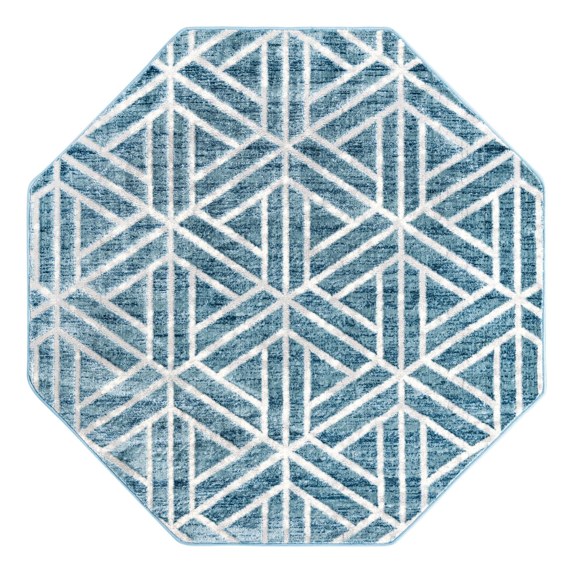 Unique Loom Matrix Trellis Collection Area Rug - Motif (5' 3" Octagon ...