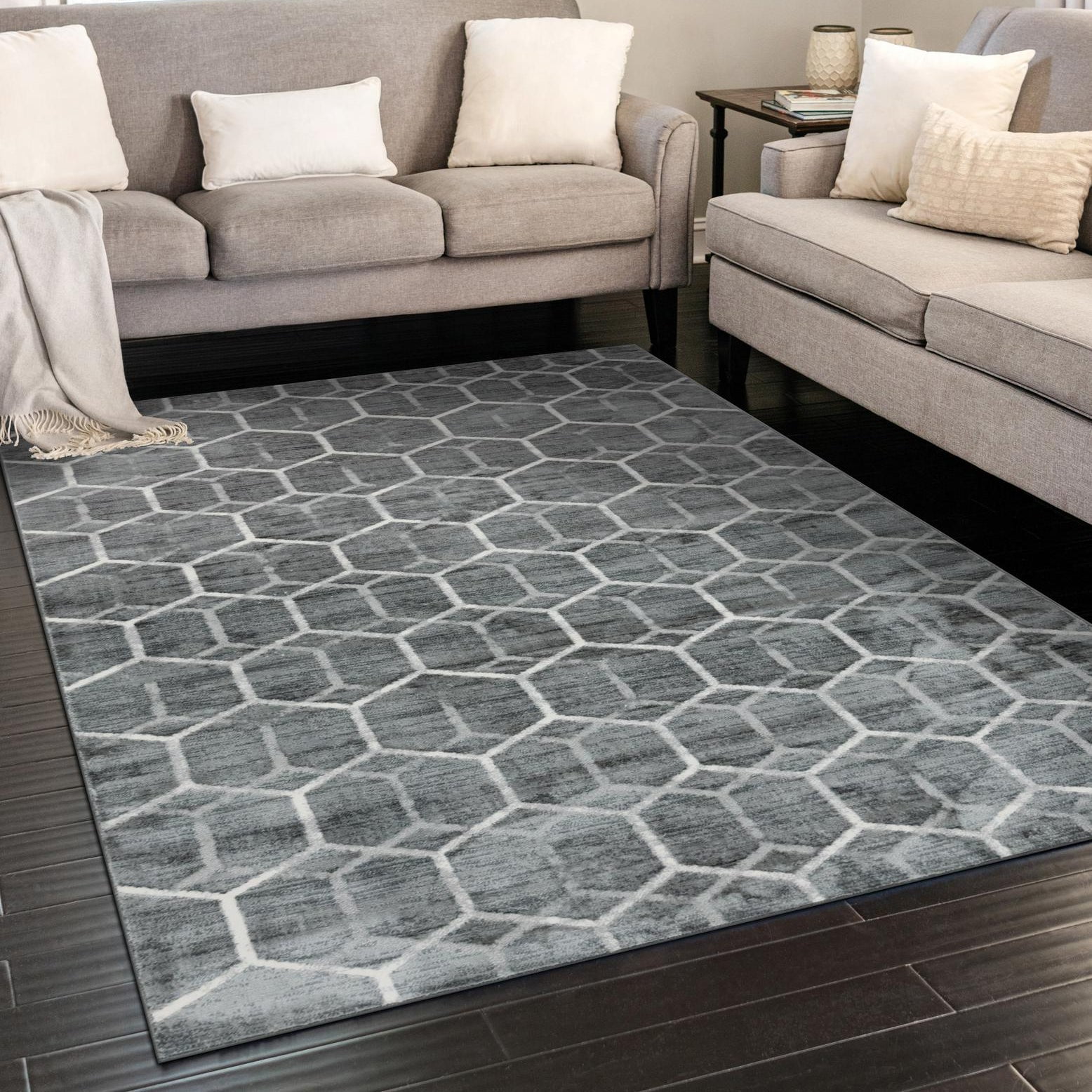 Unique Loom Matrix Trellis Collection Area Rug - Tile (4' 1" x 6' 1 ...