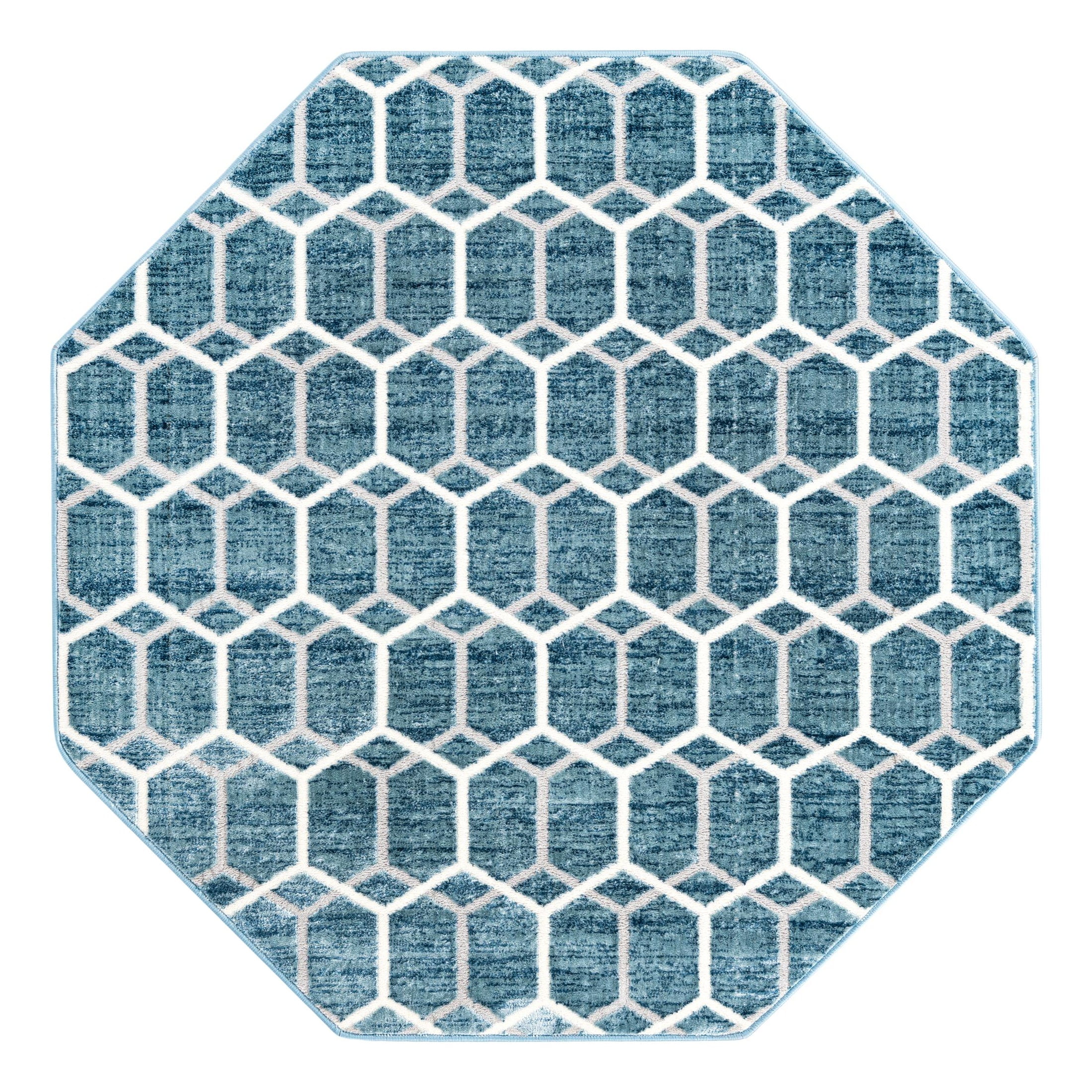 Unique Loom Matrix Trellis Collection Area Rug - Tile (5' 3" Octagon ...