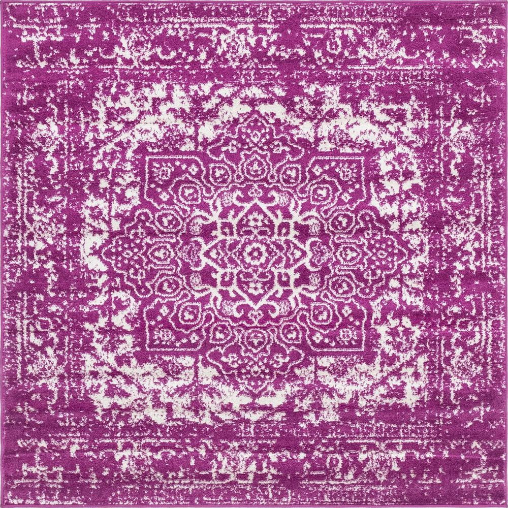 Unique Loom 5 Ft Square Rug in Purple (3150480) - Walmart.com