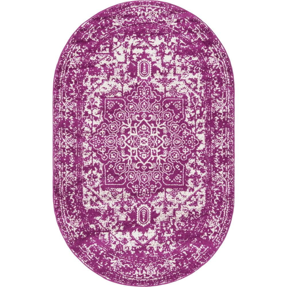 Unique Loom 5x8 Oval Rug in Purple (3150483) - Walmart.com