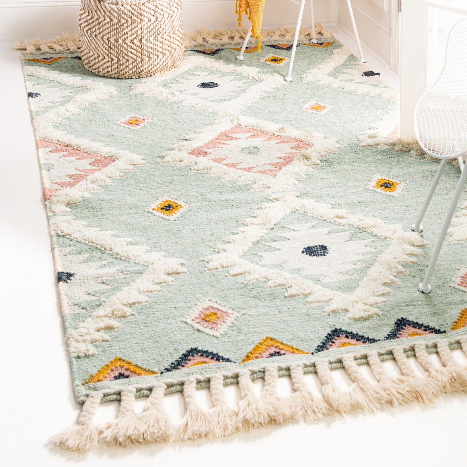 Unique Loom Mesa Collection Area Rug - Papago (8' x 10' Rectangle Light ...