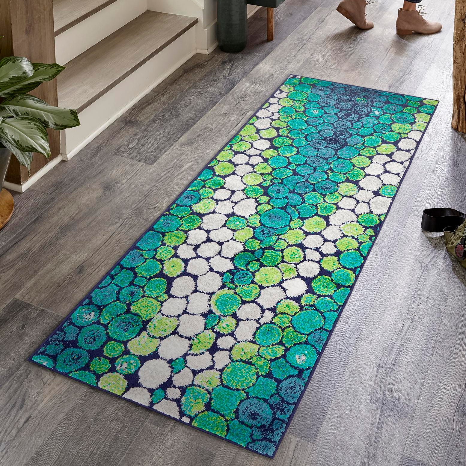 Unique Loom Metro Collection Area Rug - Pebbles (2' x 13' 1" Runner ...