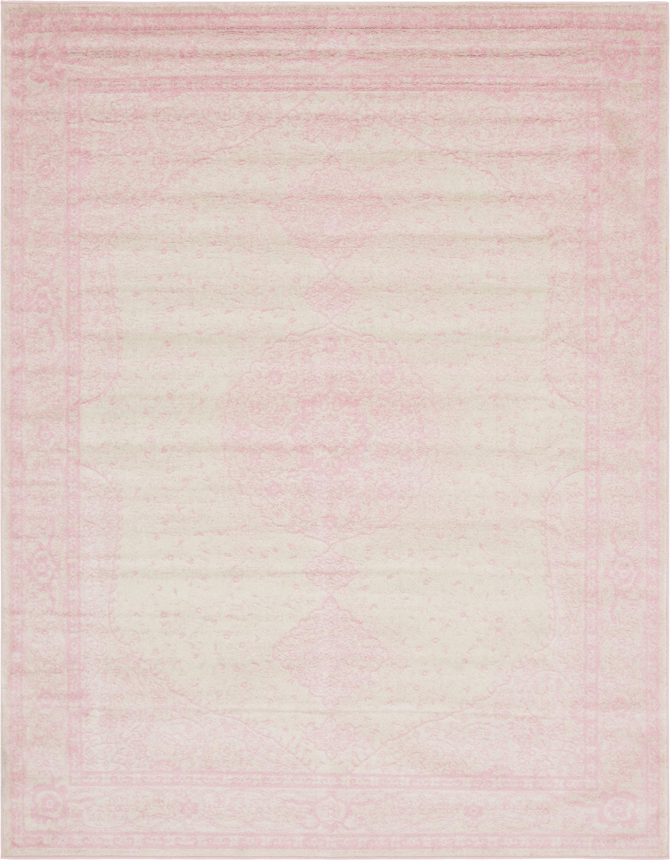 Unique Loom Midnight Bromley Rug Pink/Ivory 7' 10" x 10' Rectangle ...