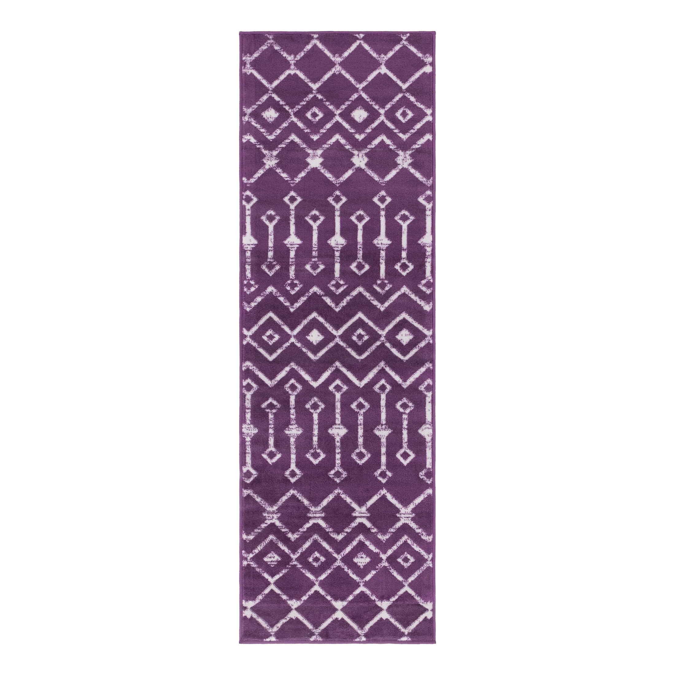 Unique Loom Moroccan Trellis Collection Area Rug - Mamounia (2' x 6' 7 ...