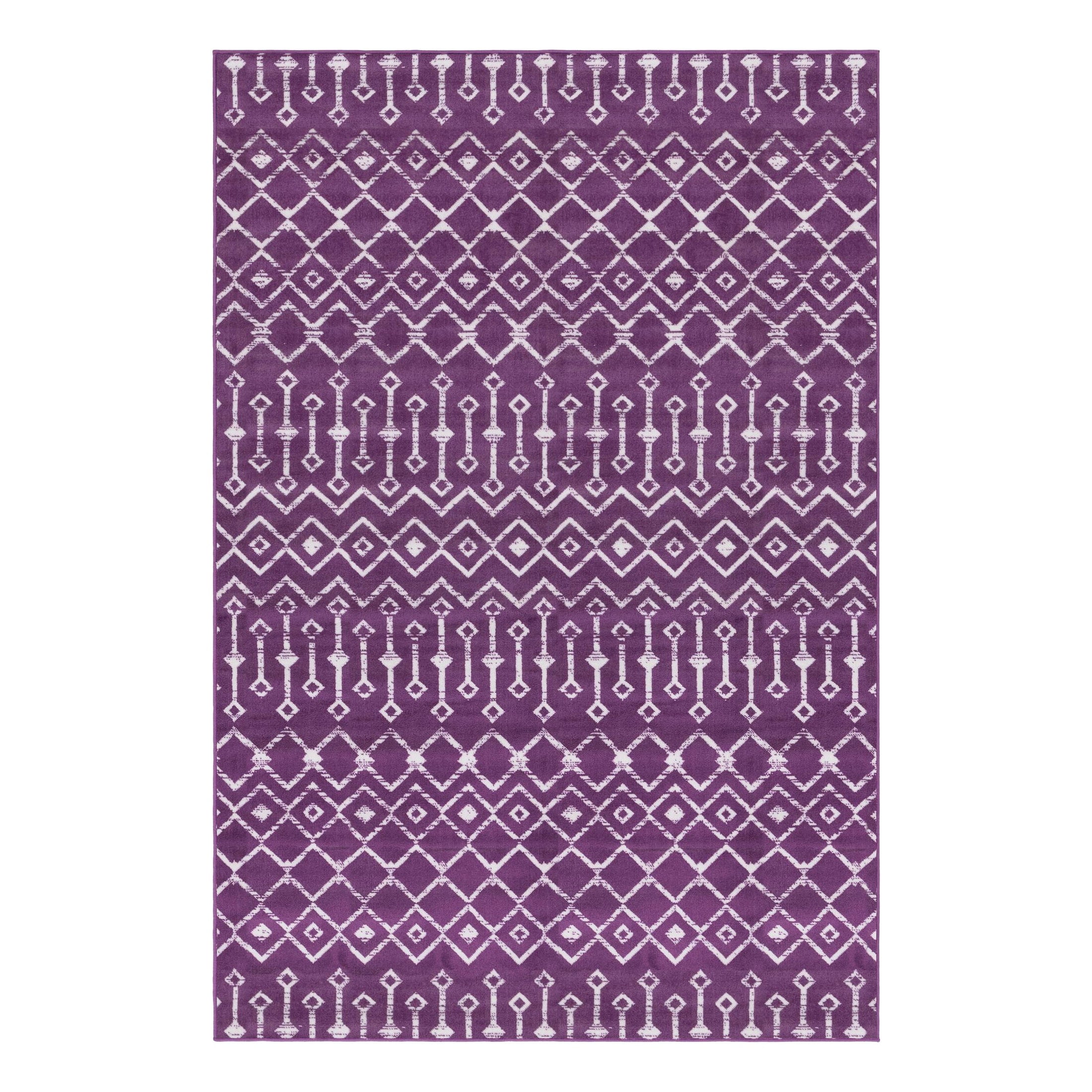 Unique Loom Moroccan Trellis Collection Area Rug - Mamounia (6' 1" x 9 ...