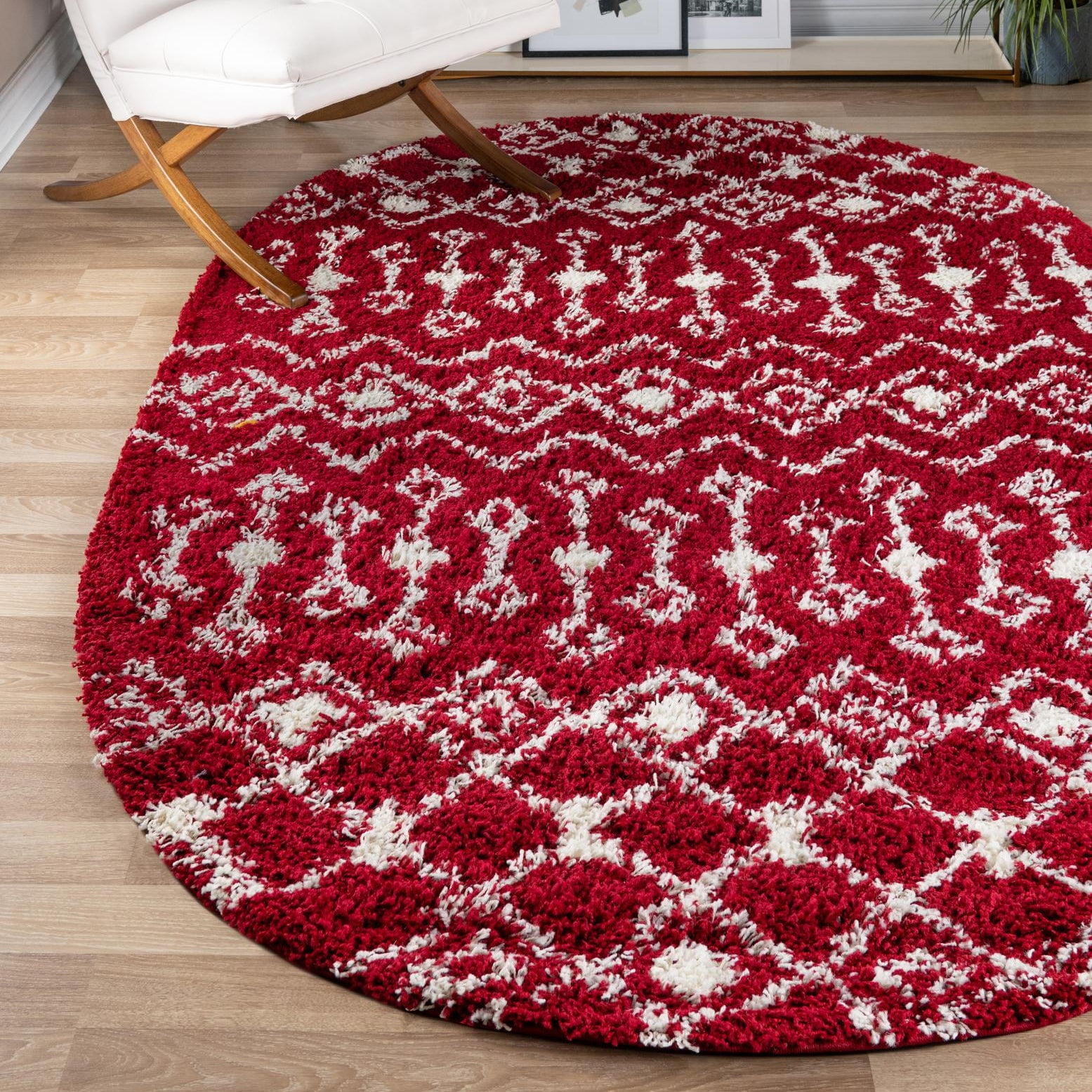 Unique Loom Moroccan Trellis Shag Collection Area Rug - Meknes (7' 10 ...