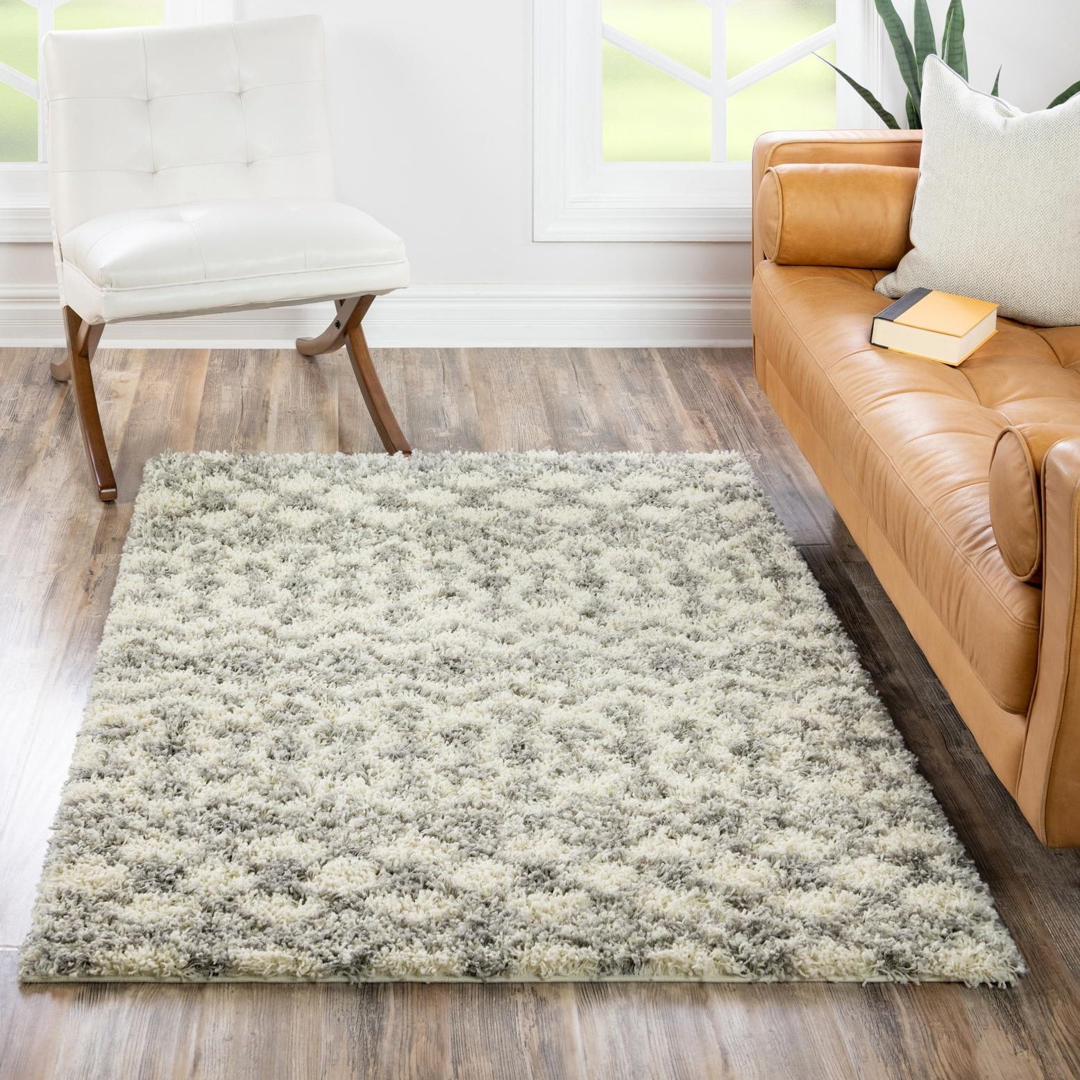 Unique Loom Moroccan Trellis Shag Collection Area Rug - Meknes (9' x 12 ...