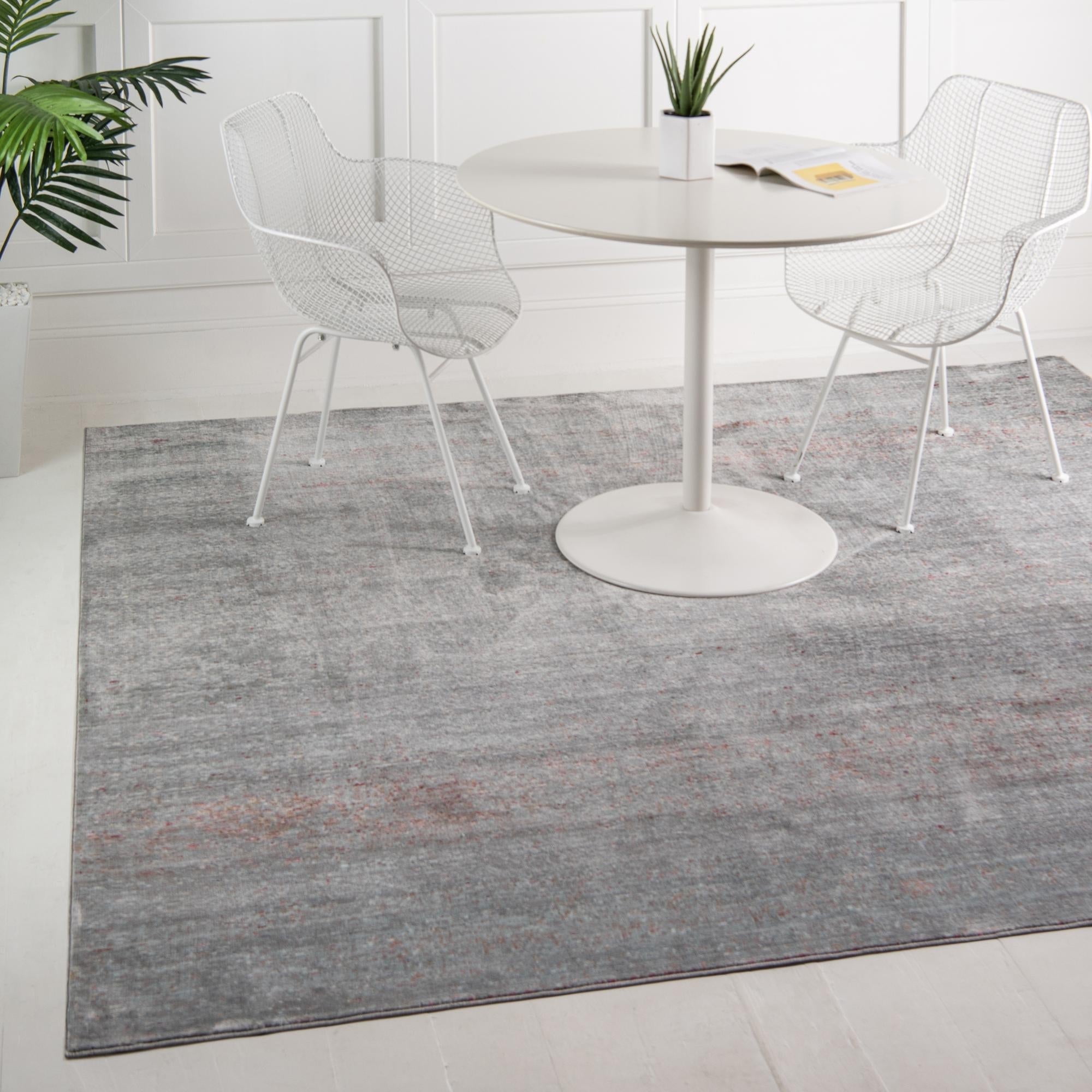 Unique Loom Austin Collection Area Rug - Muse (8' Square Gray/Burgundy ...