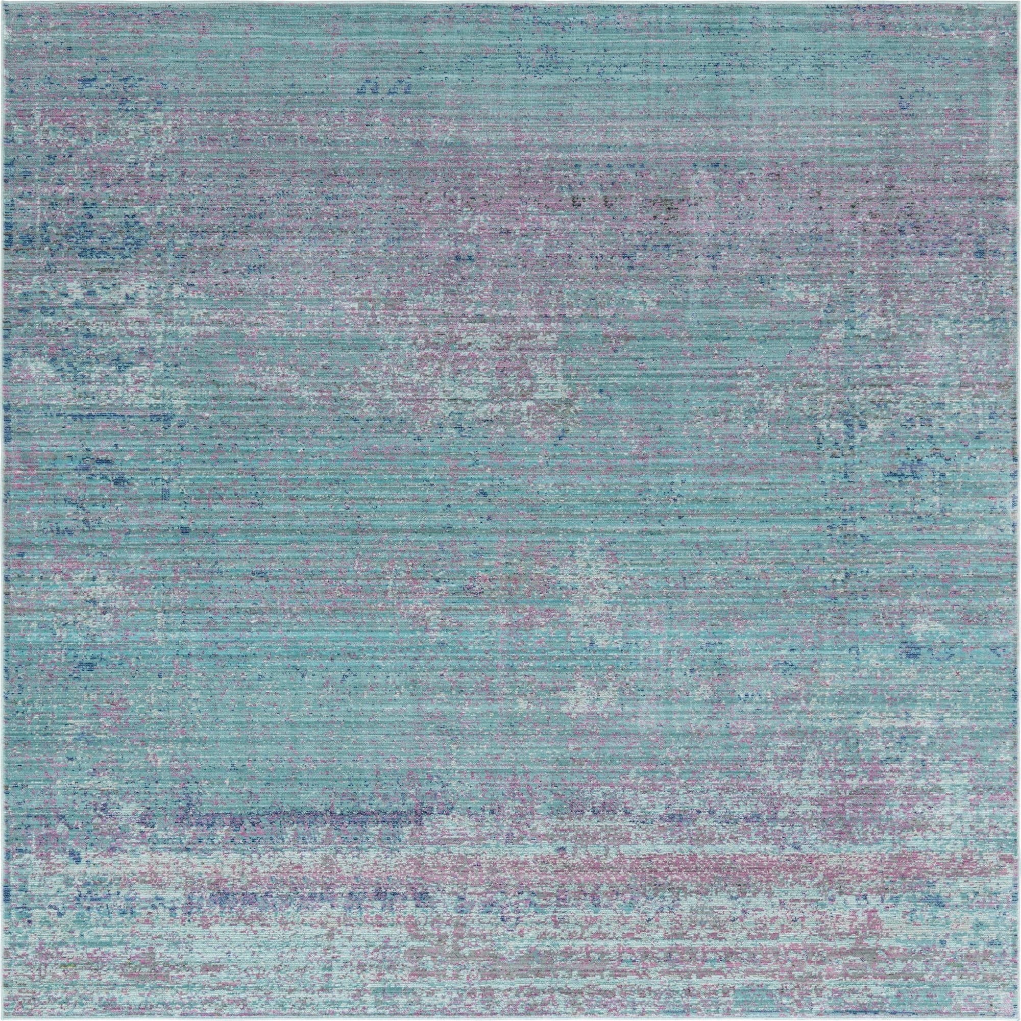 Unique Loom Austin Collection Area Rug - Muse (8' Square Light Blue ...