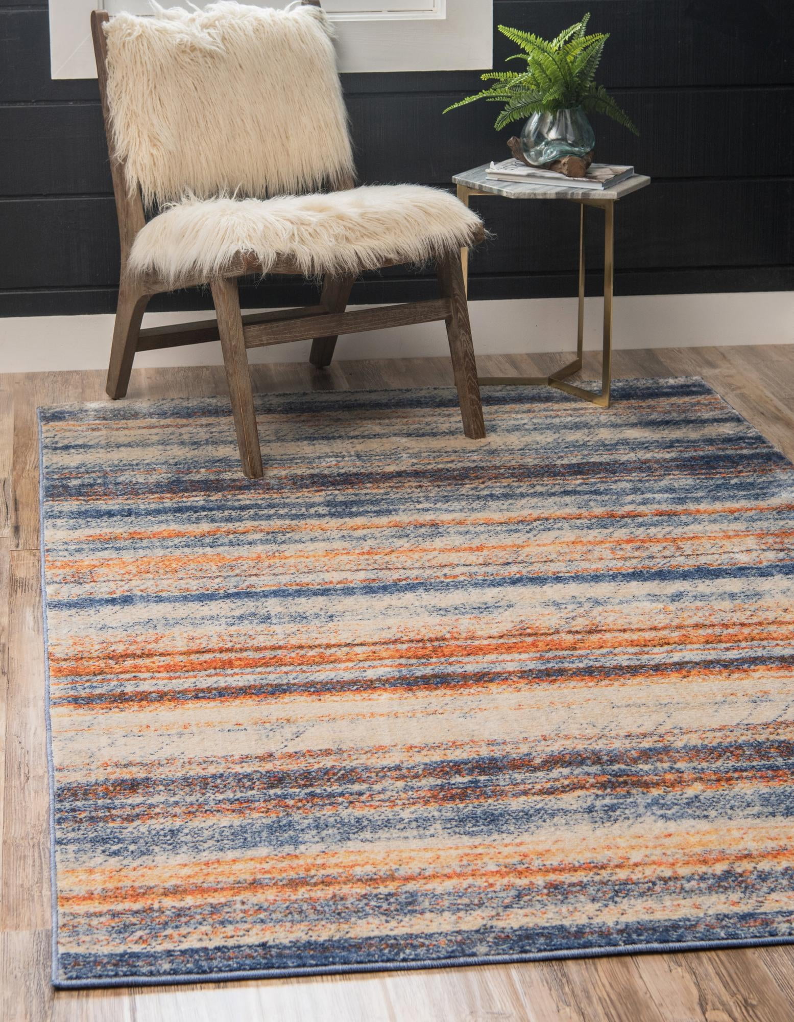 Unique Loom Mykonos Helios Rug Multi/Beige 4' 1" x 6' 1" Rectangle ...