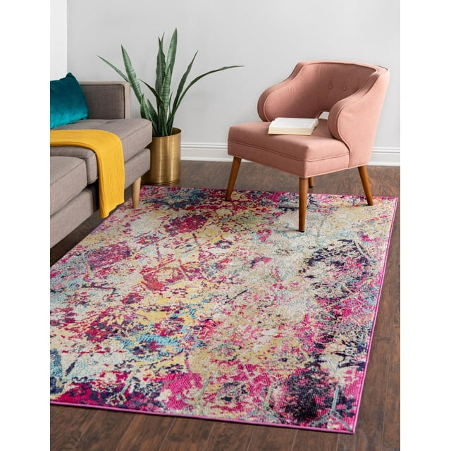 Unique Loom Nahuati Monterey Contemporary Abstract Area Rug or Runner ...