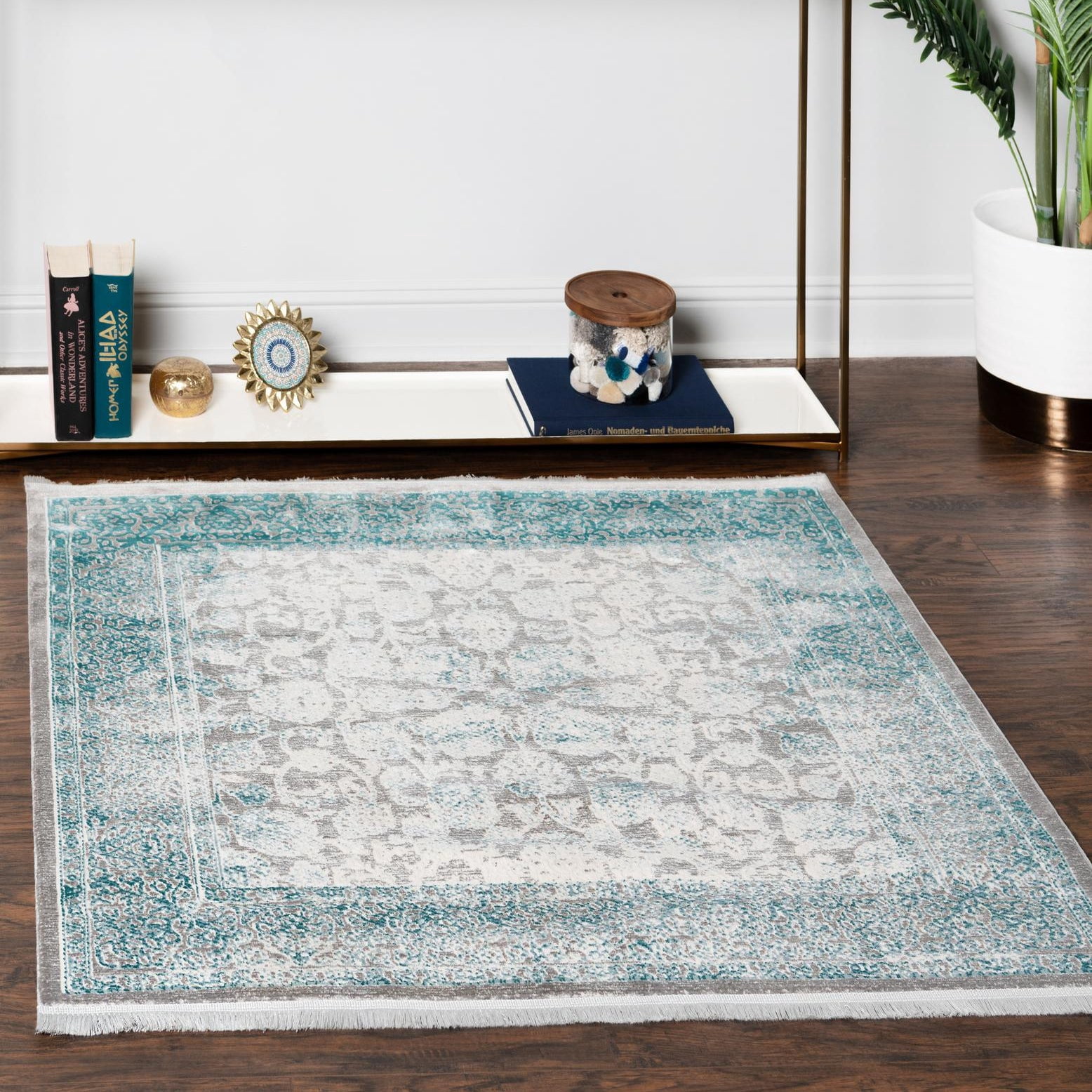 Unique Loom New Classical Collection Area Rug - Apollo (8' Square Light ...