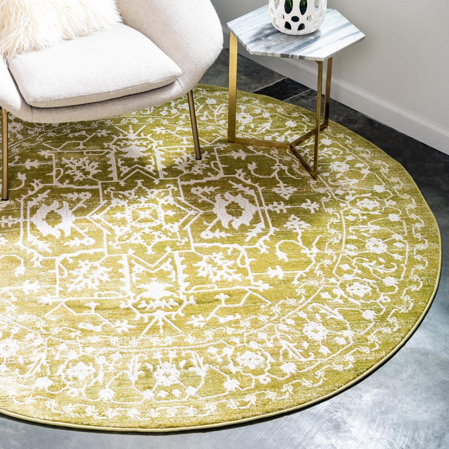 Unique Loom New Classical Collection Area Rug - Olympia (6' 1" Round ...