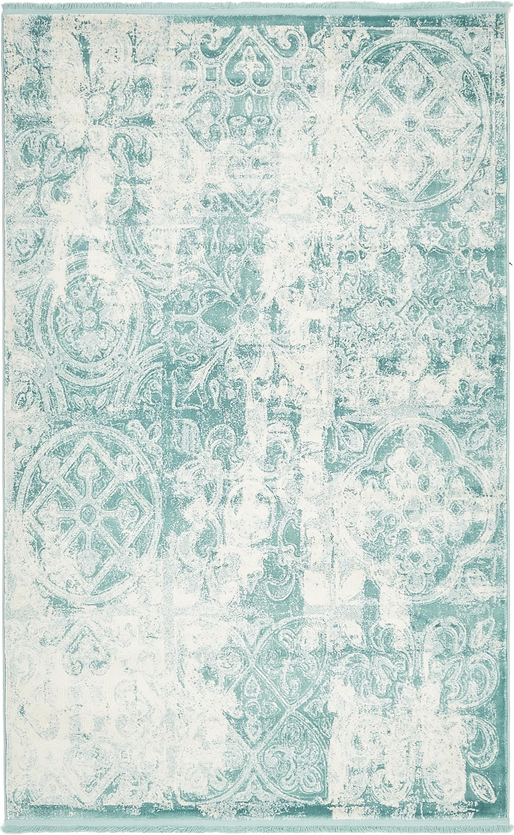 Unique Loom New Classical Rectangular Distressed Traditional Area Rugs ...