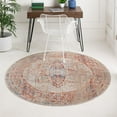 Unique Loom Noble Collection Area Rug - Victoria (5' 1" Round Multi ...