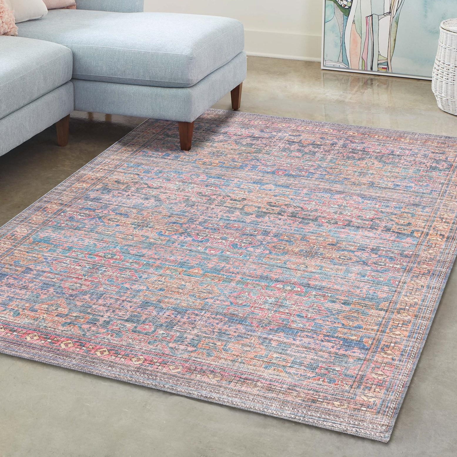 Unique Loom Nostalgia Collection Area Rug - Bliss (5' 3" x 8' Rectangle ...
