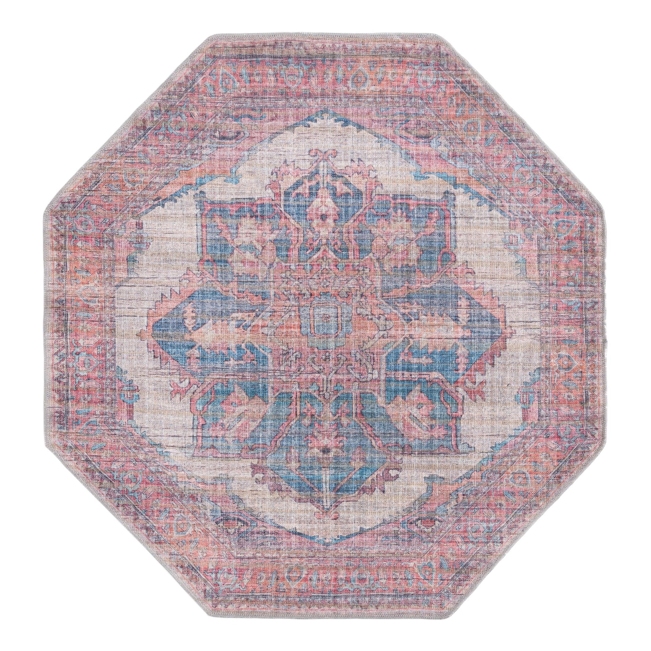 Unique Loom Nostalgia Collection Area Rug - Ella (5' 3" Octagon Antique ...