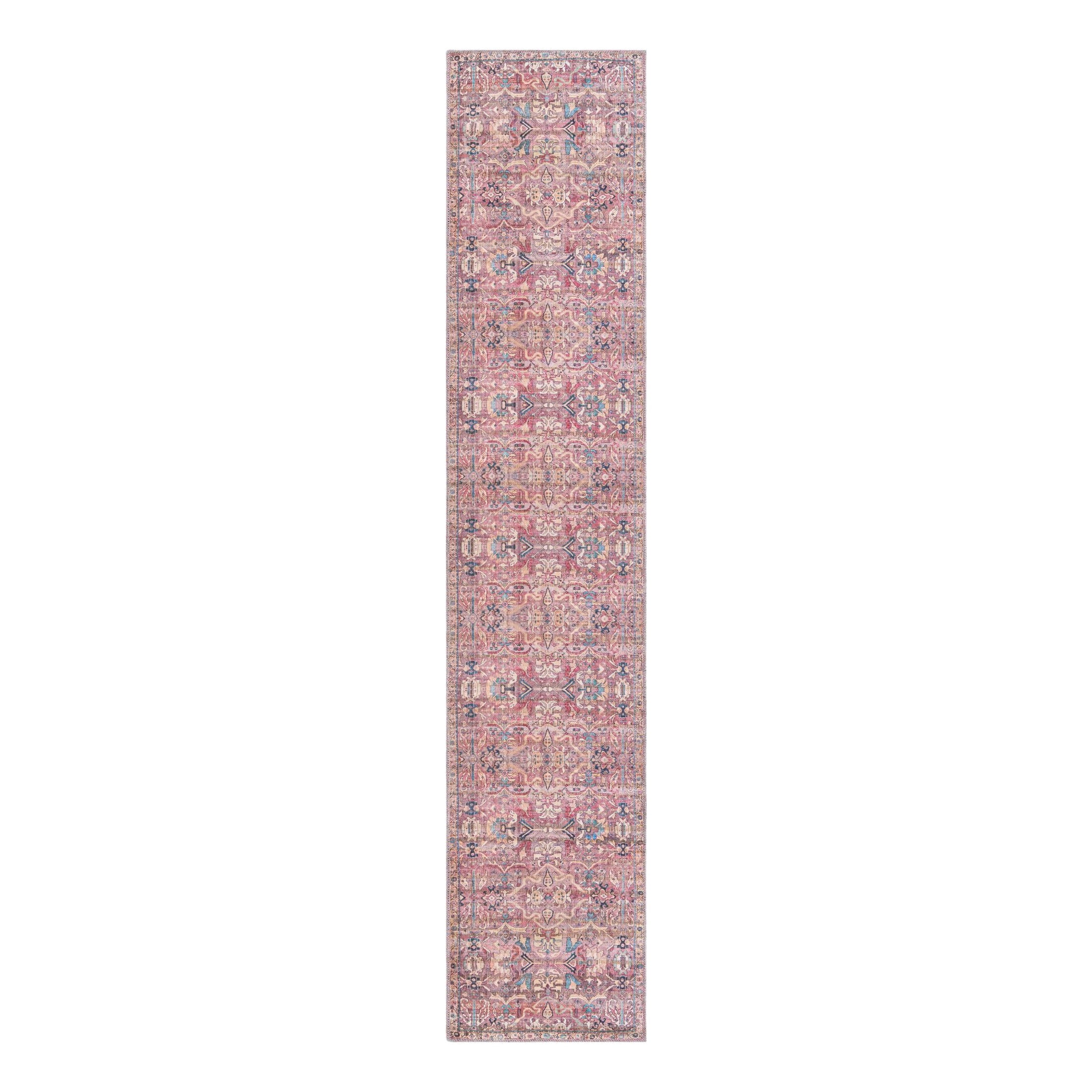 Unique Loom Nostalgia Collection Area Rug - Katie (2' x 10' Runner Pink ...