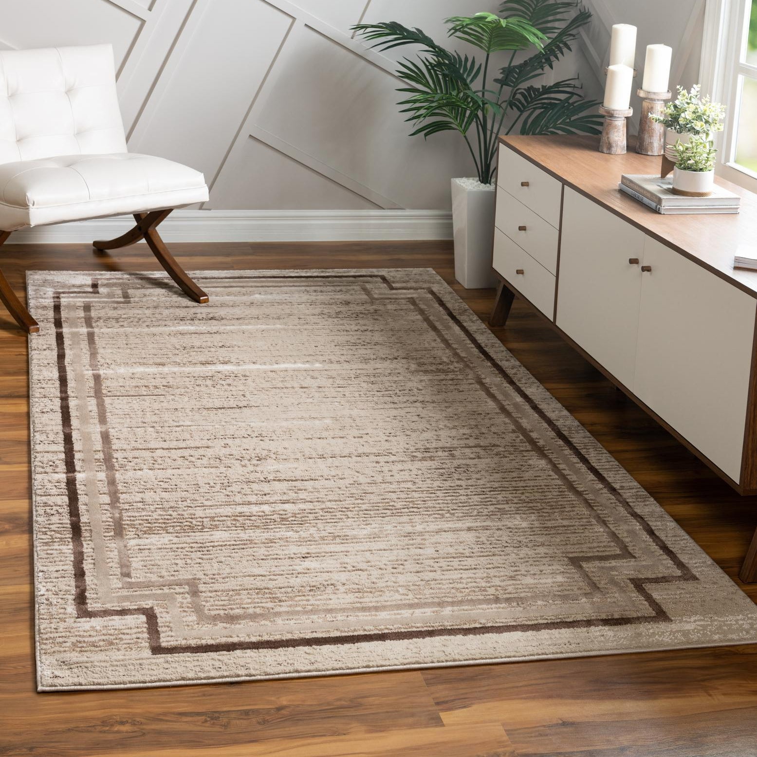 Unique Loom Oasis Collection Area Rug - Fountain (6' x 9' Rectangle ...