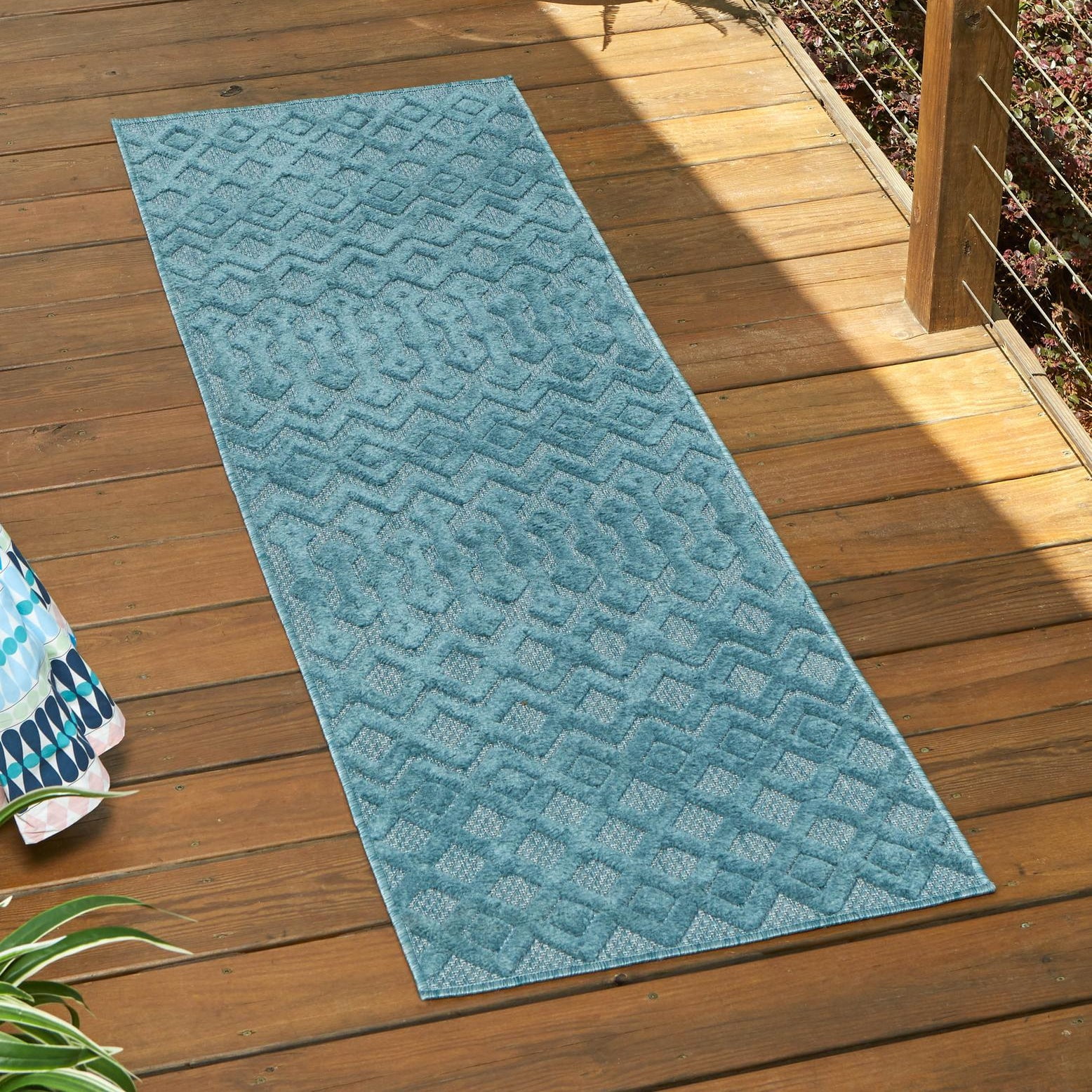 Unique Loom Outdoor Trellis Textured Collection Area Rug - Osage (2' x ...