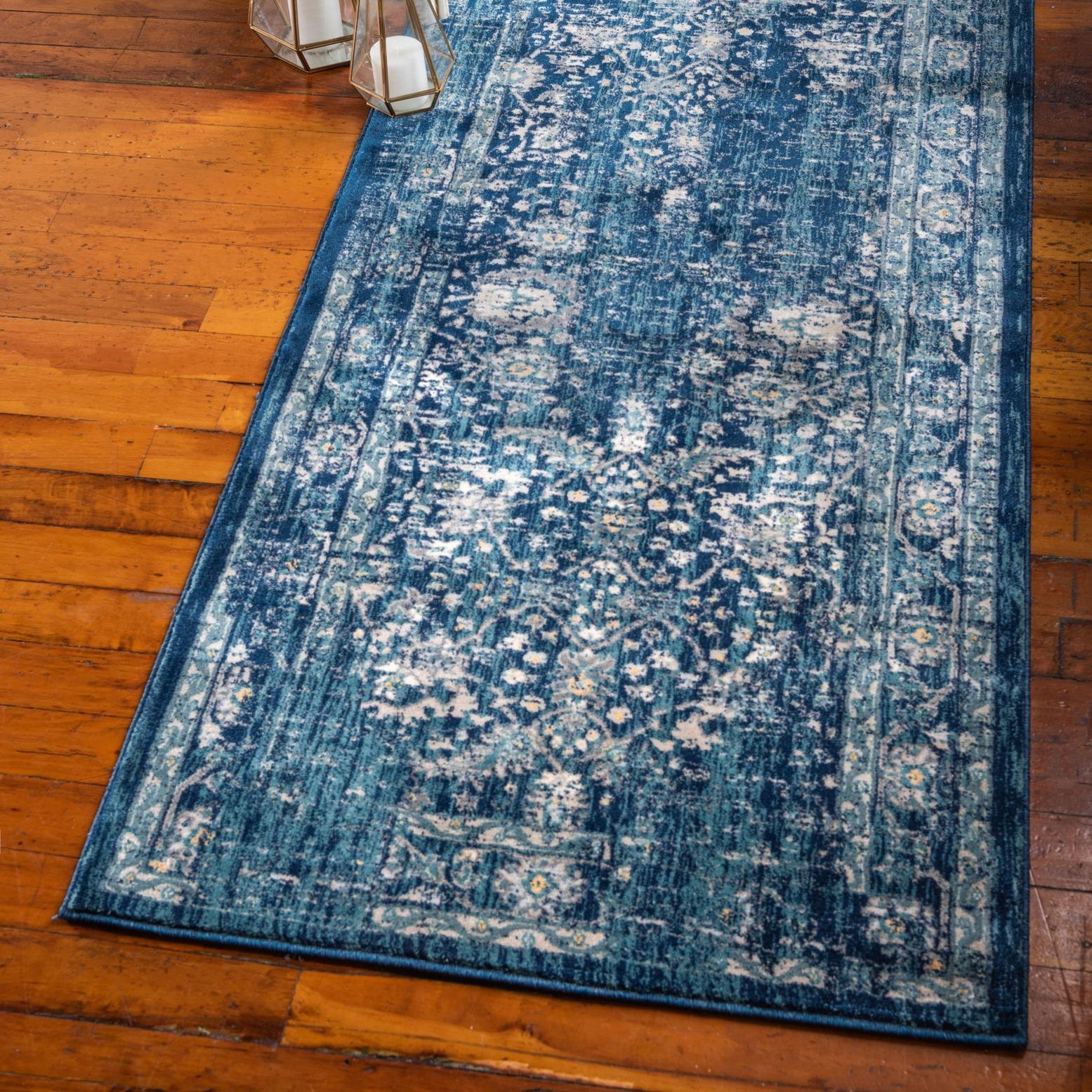 Unique Loom Oslo Collection Area Rug - Osterbro (3' x 13' Runner Navy ...