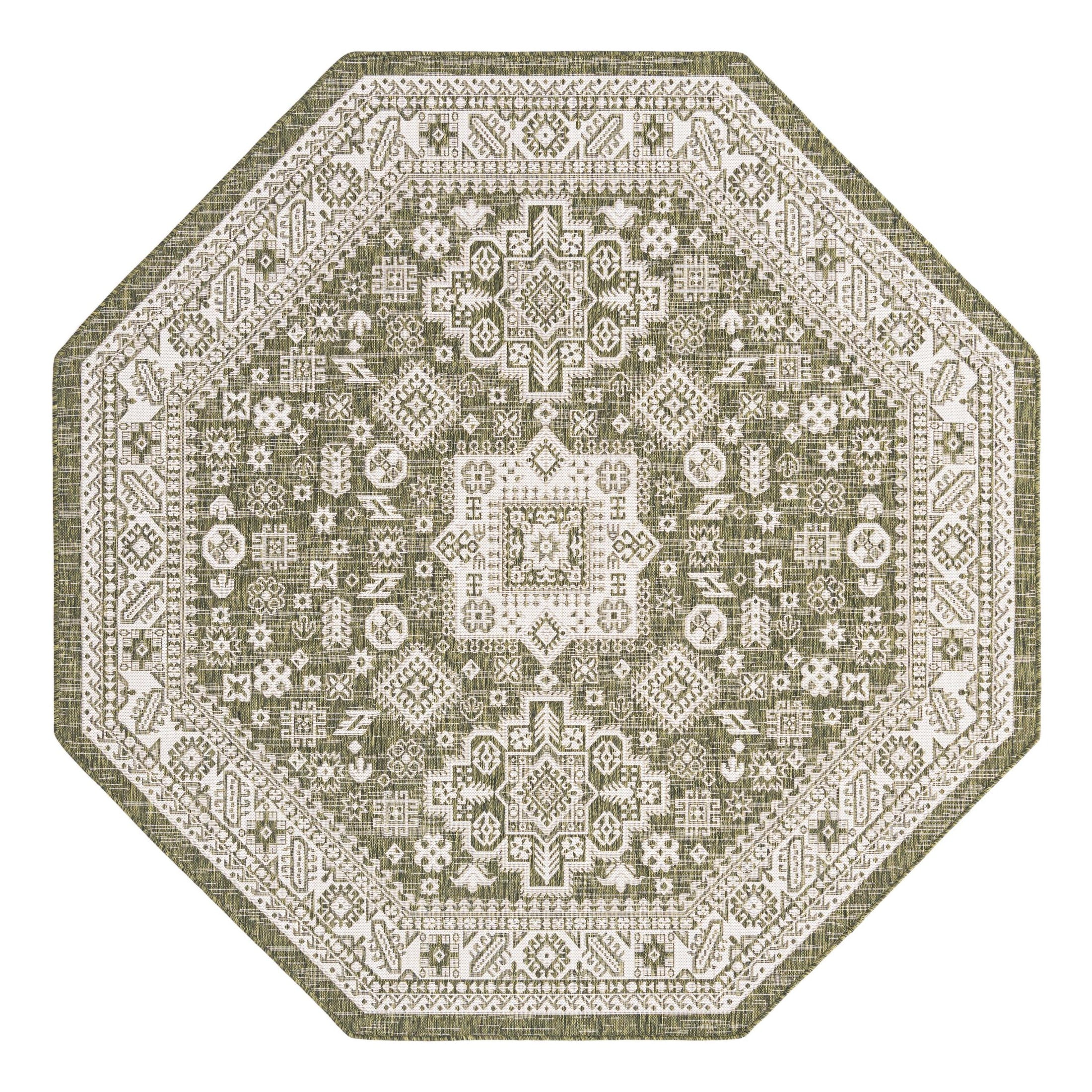 Unique Loom Outdoor Aztec Collection Area Rug - Chalca (7' 10" Octagon ...