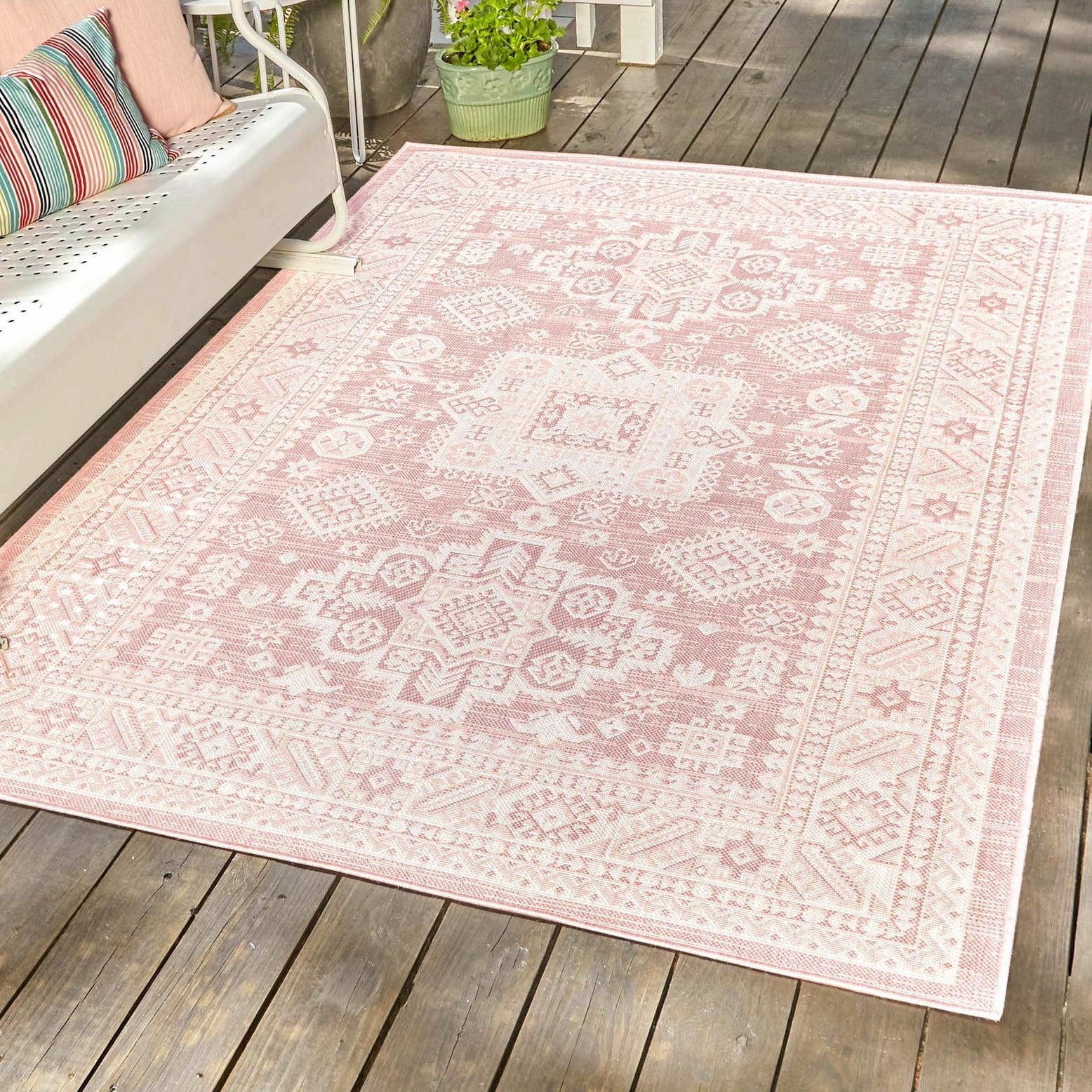Unique Loom Outdoor Aztec Collection Area Rug - Chalca (7' 10" x 11 ...