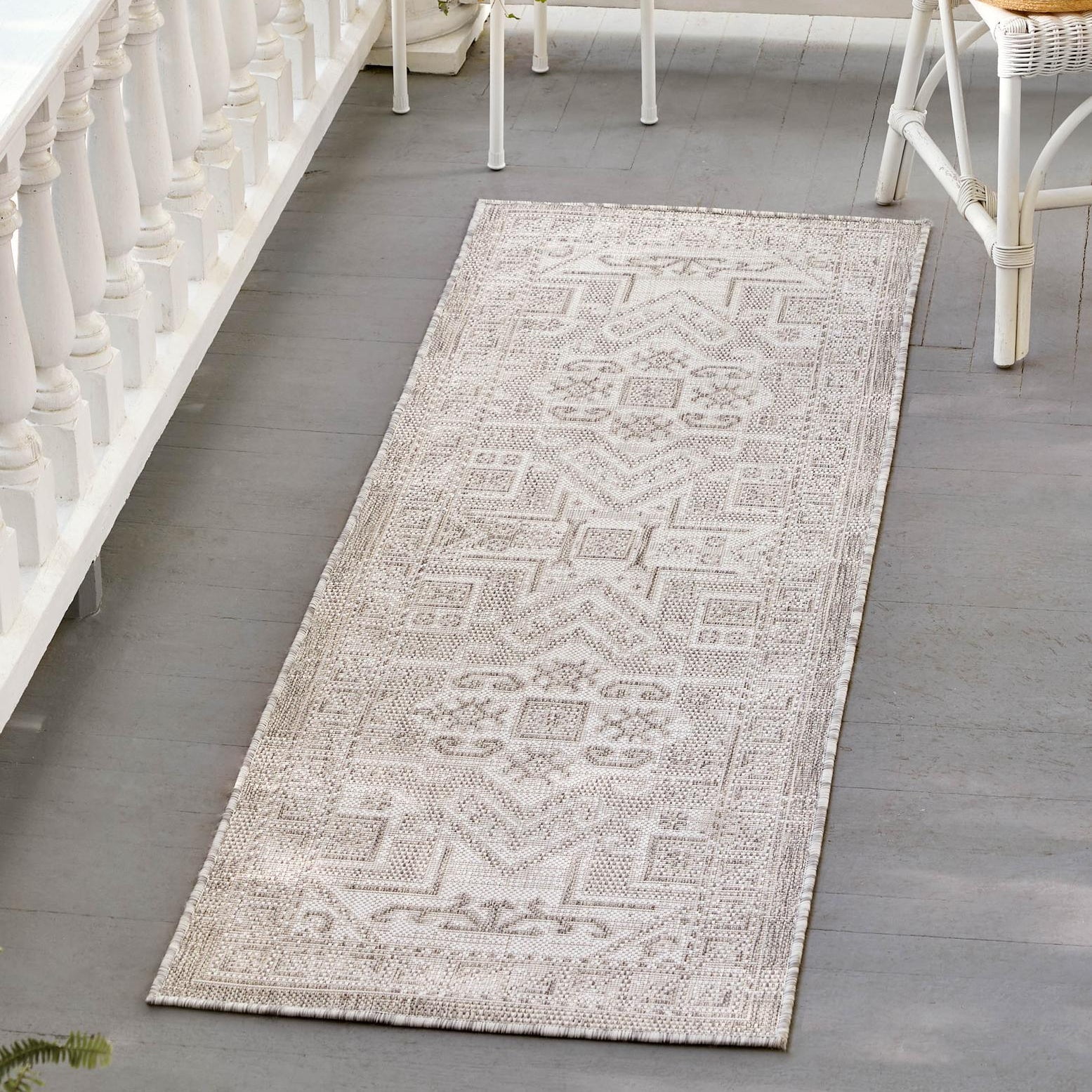 Unique Loom Outdoor Aztec Collection Area Rug - Coba (2' x 7' 10 ...